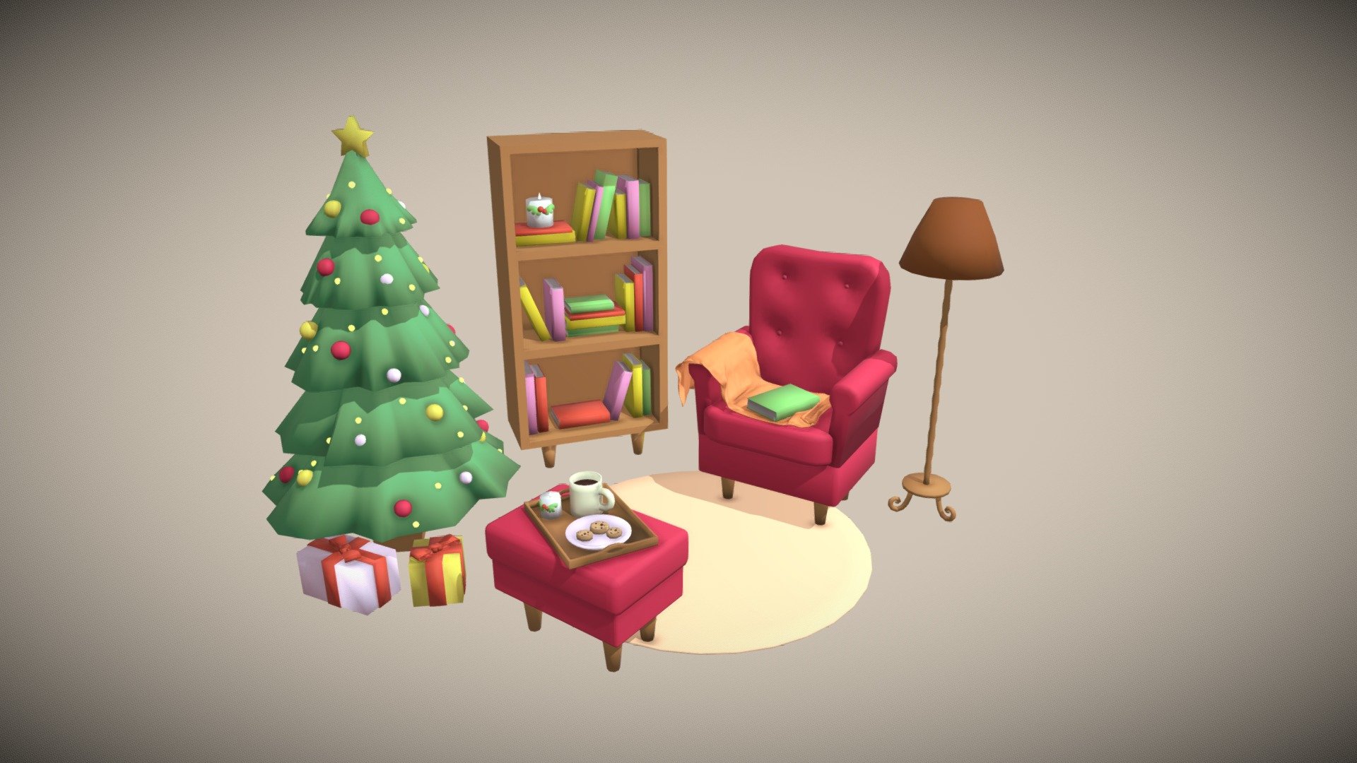 Christmas scene - 3D model by KMD (@kmd.3d) [f06d731] - Sketchfab
