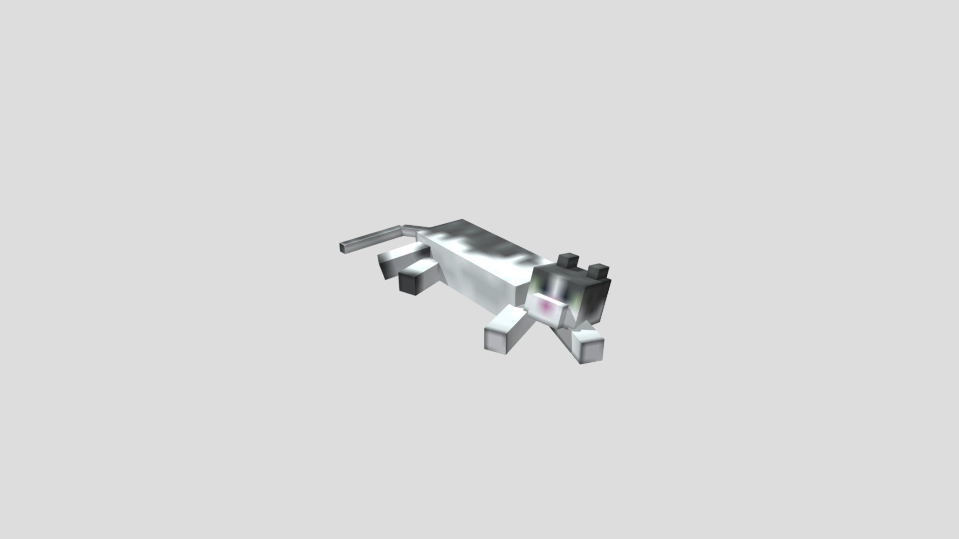 Minecraft-cat-lying - 3D model by b0092951 [f06d776] - Sketchfab