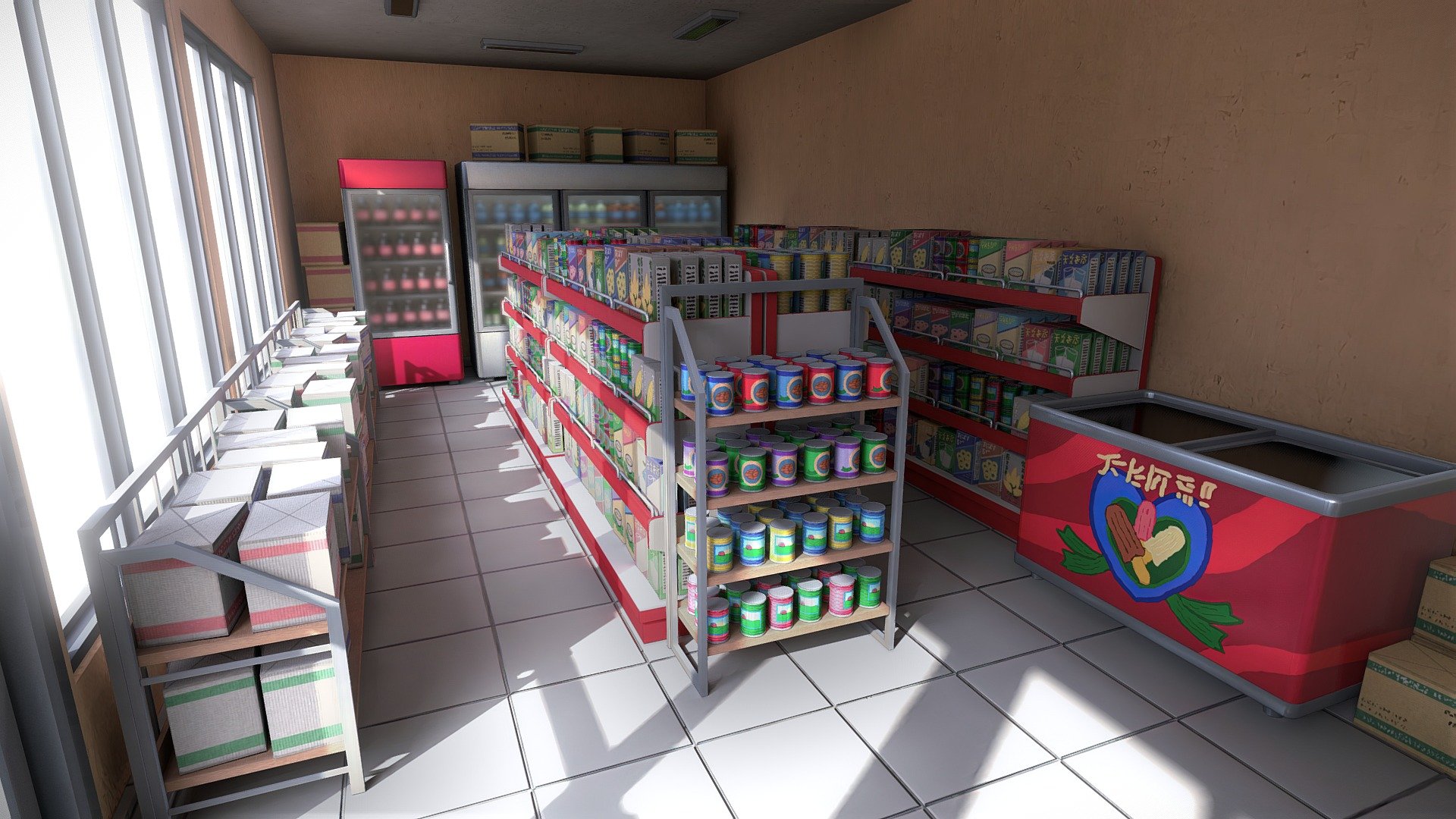 Convenience Store - Buy Royalty Free 3D model by Rafael Rodrigues ...