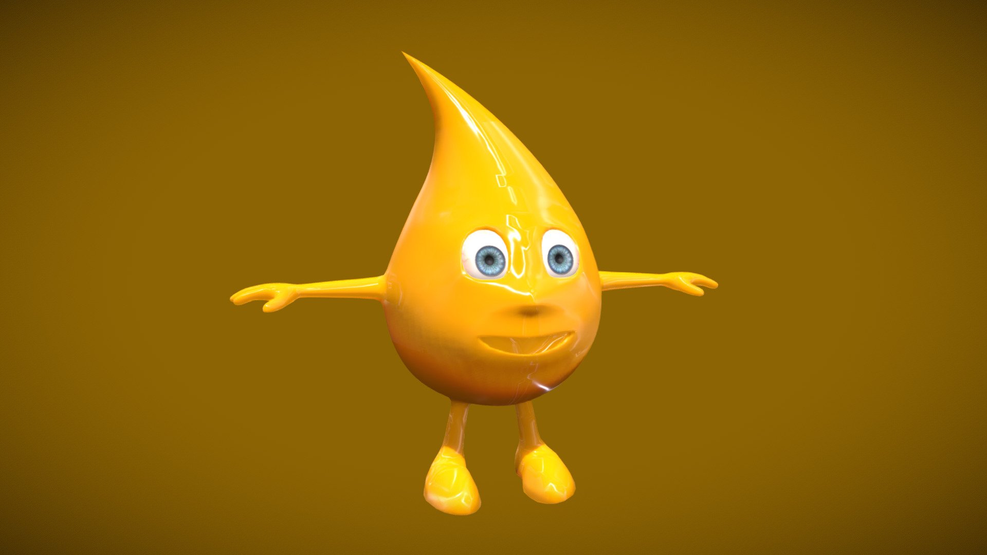 Liquid Drop Mascot - Buy Royalty Free 3D model by Wandi Amin (@eyemo80 ...