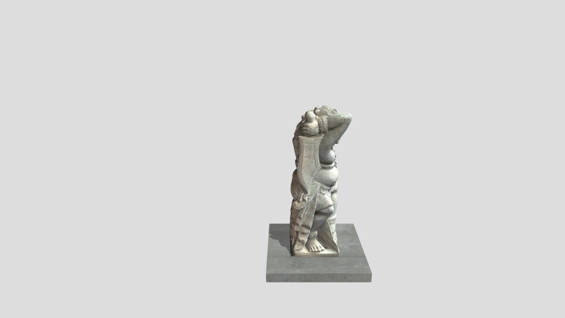 Patung Penjaga Bersenjata Pedang - Download Free 3D model by Puri Agung ...