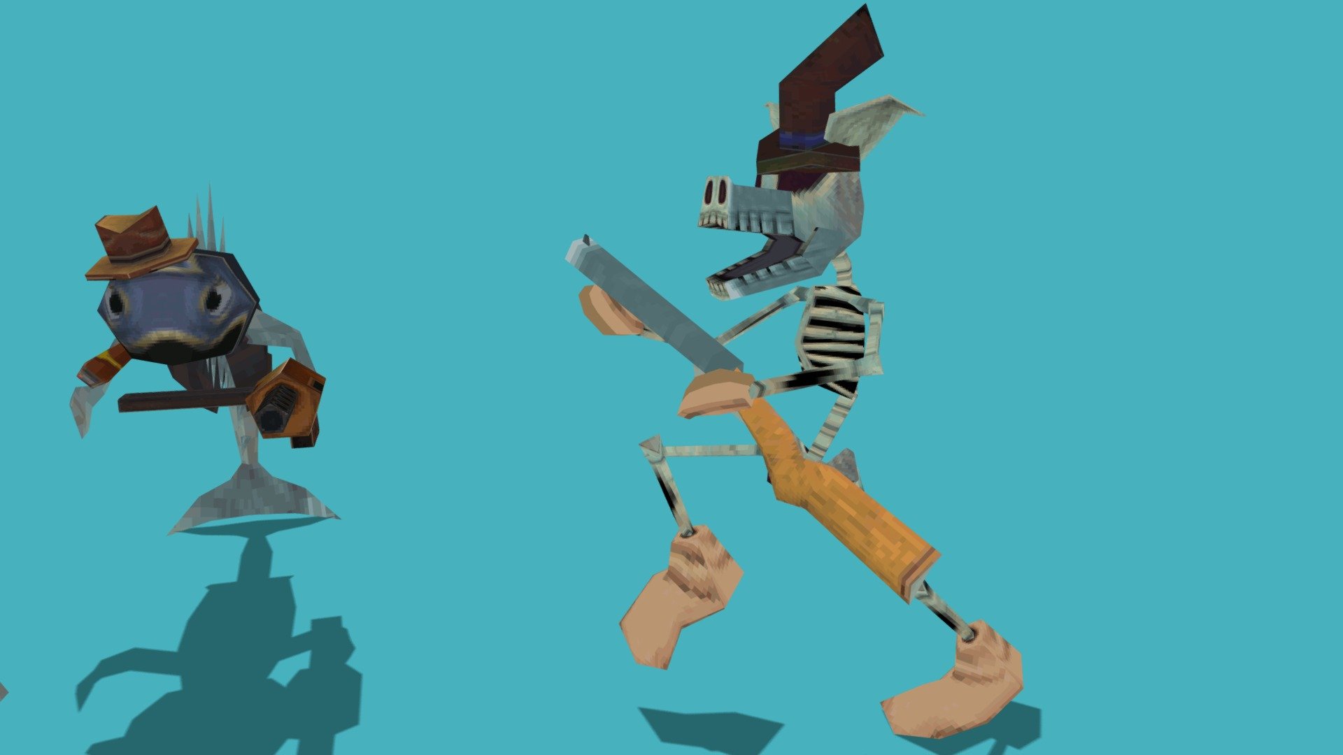 PS1 Cartoon Skeletons - Download Free 3D model by Jorma Rysky (@Rysky ...