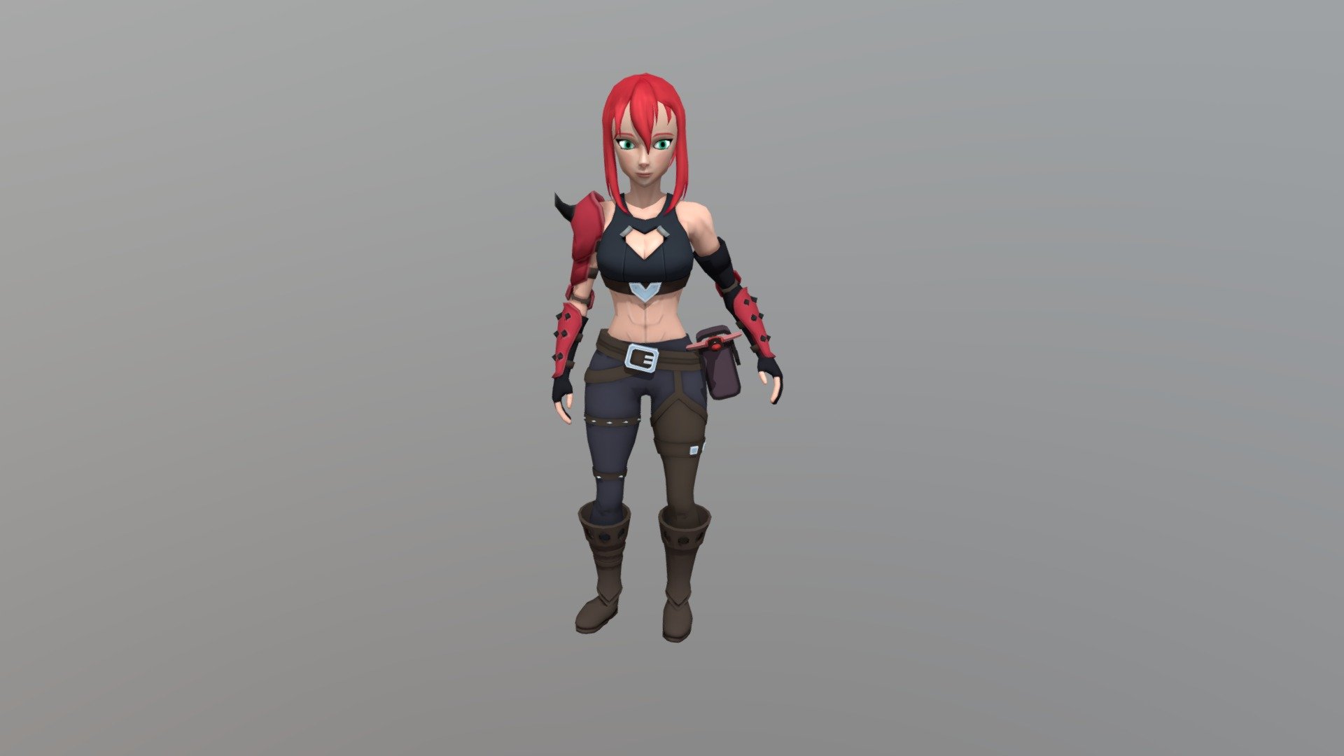 Rogue Red Haired Girl - 3D model by Dragonmiteman (@nachenderomm ...