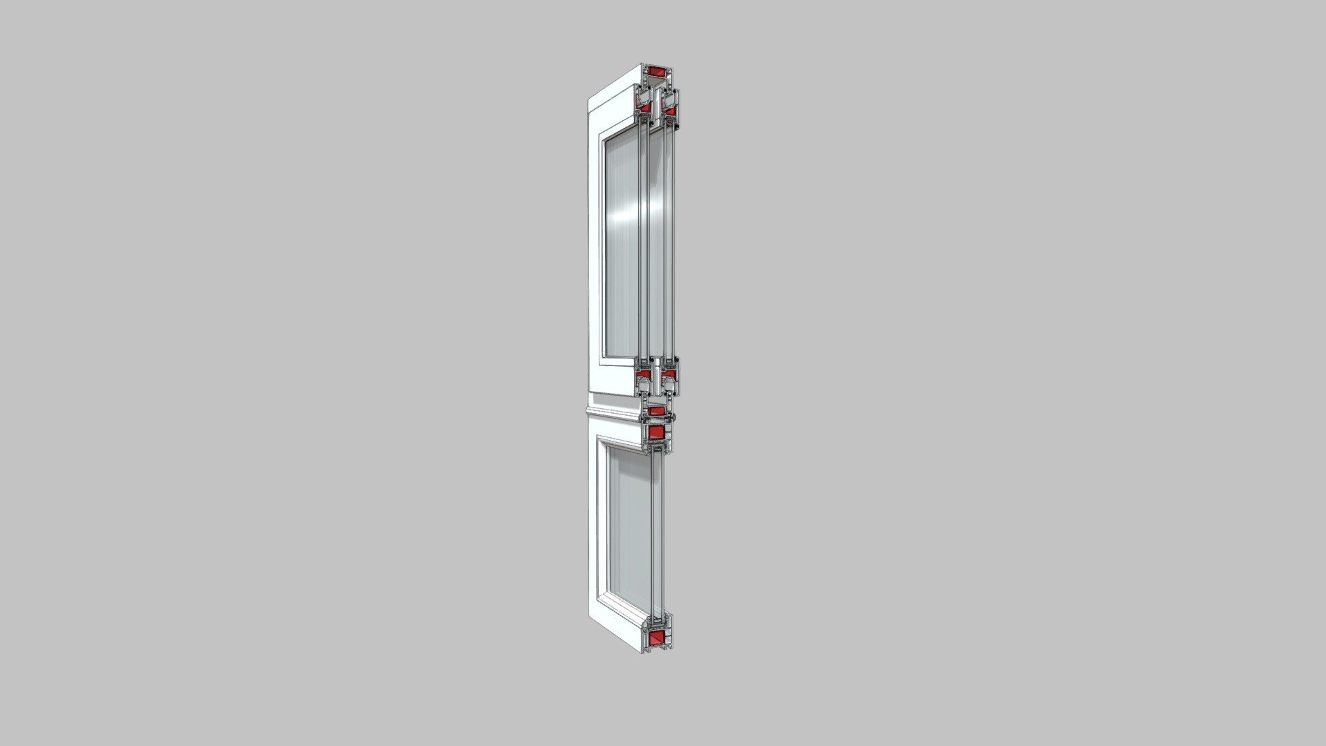 Bella Sliding doble riel Clip 12355_CORTE C - 3D model by Deceuninck ...