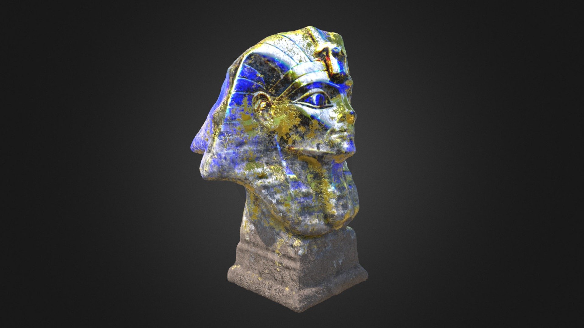 golden egyptian pharaoh bust - Download Free 3D model by vicente ...