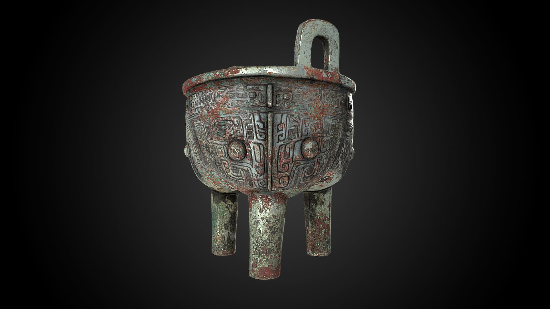 Liding food vessel, 12th-11th C BCE - Download Free 3D model by ...