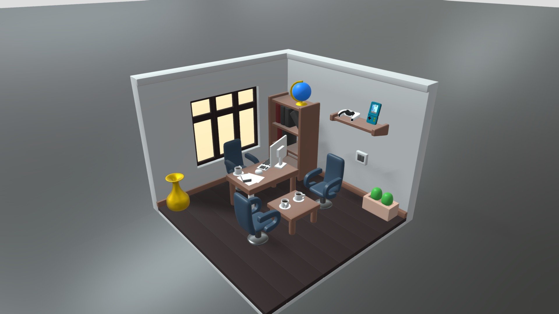 Mini Office - Download Free 3D model by alfanas0 [f0948ef] - Sketchfab