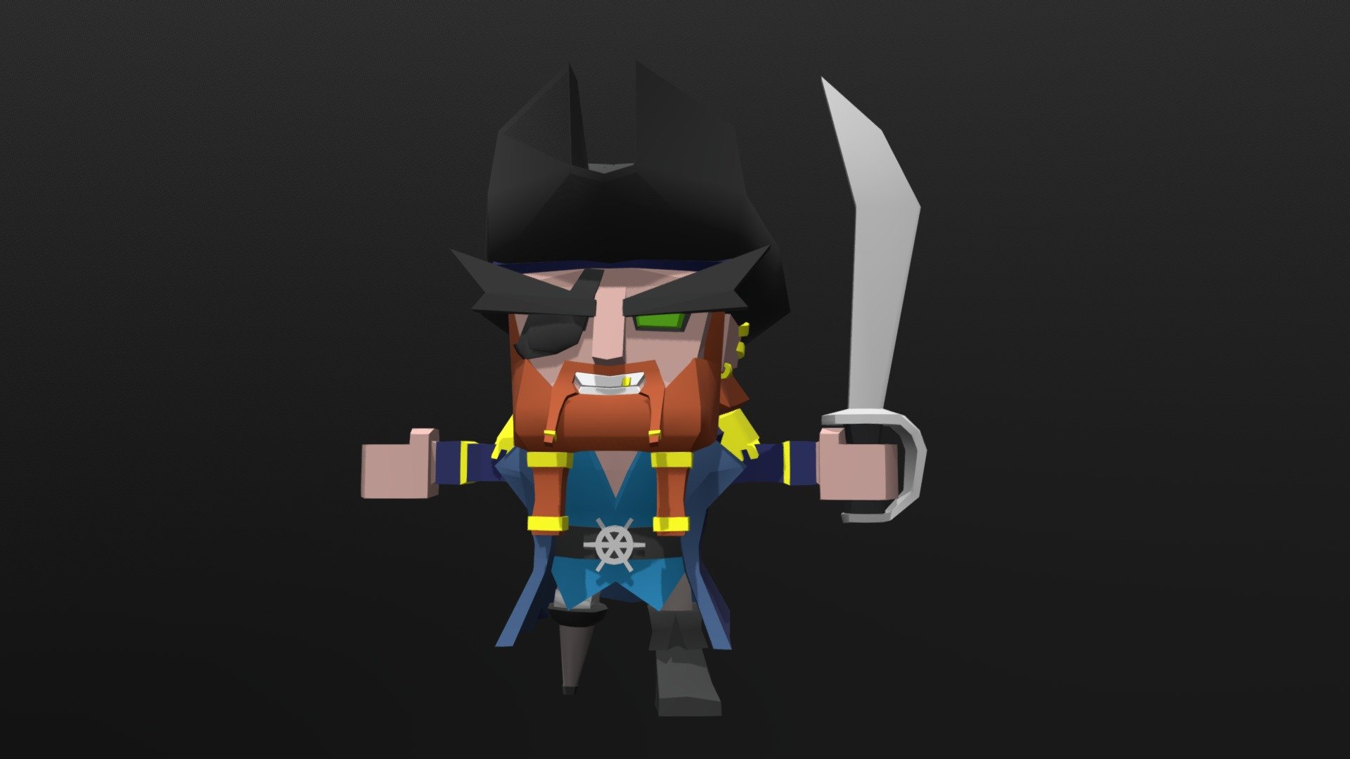 Captain - 3D model by Chris Laboy (@chrislaboy) [f09a0a1] - Sketchfab