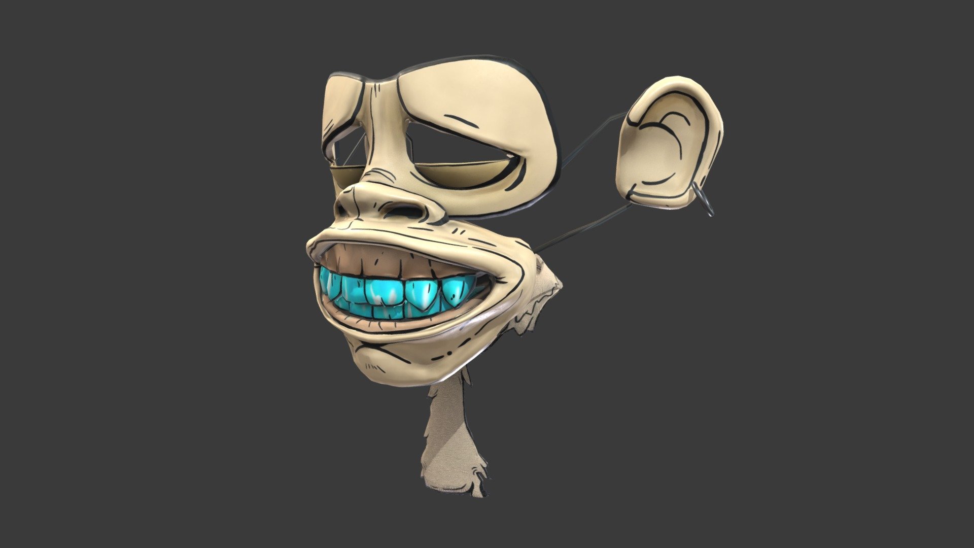 Monkey_mask - 3D model by Pixune Studios (@pixune) [f09a1a4] - Sketchfab
