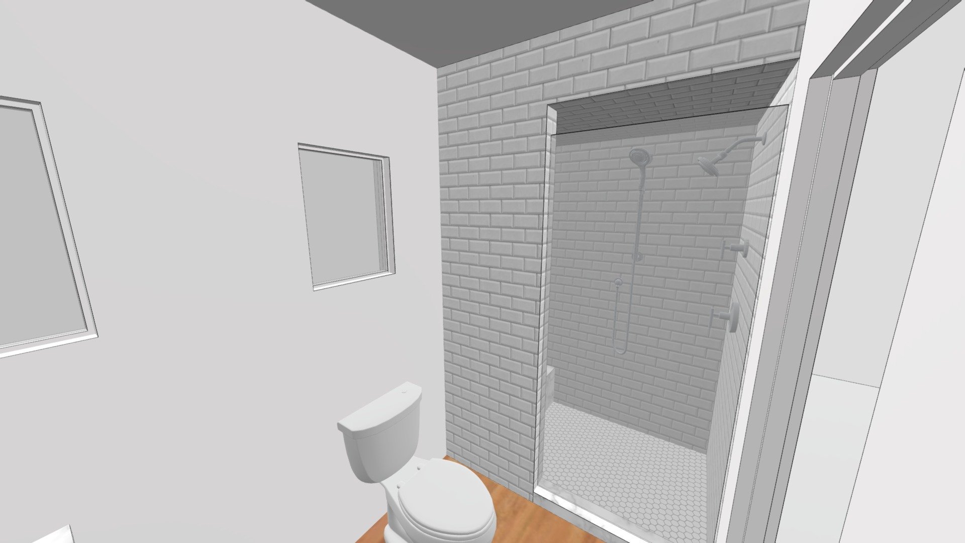 Subway Tile Bathroom - 3D model by Houses (@epicdb) [f09c6d3] - Sketchfab