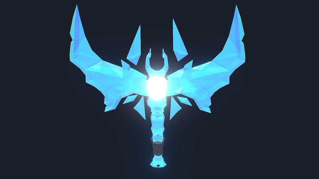 Ice Battleaxe - 3D model by pizzaguyty [f09d95c] - Sketchfab
