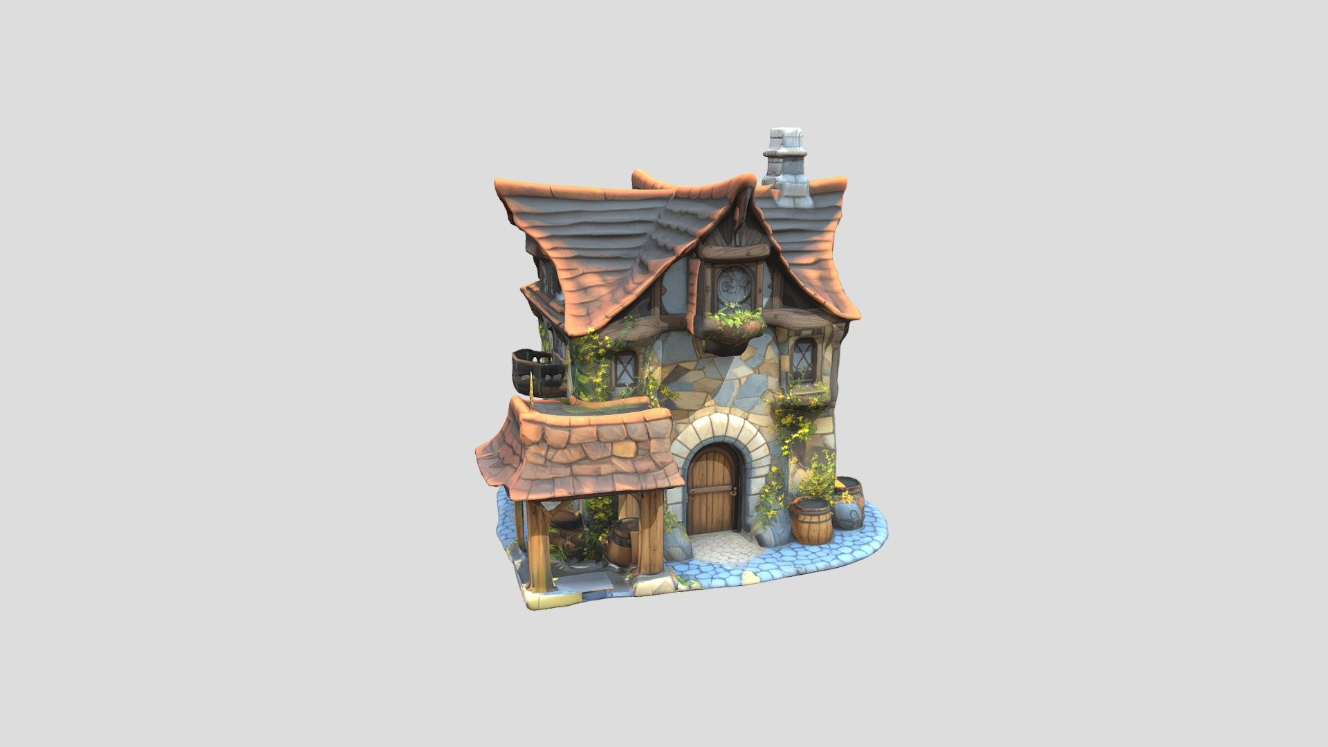 Fantasy House - Download Free 3D model by illustros [f09f252] - Sketchfab
