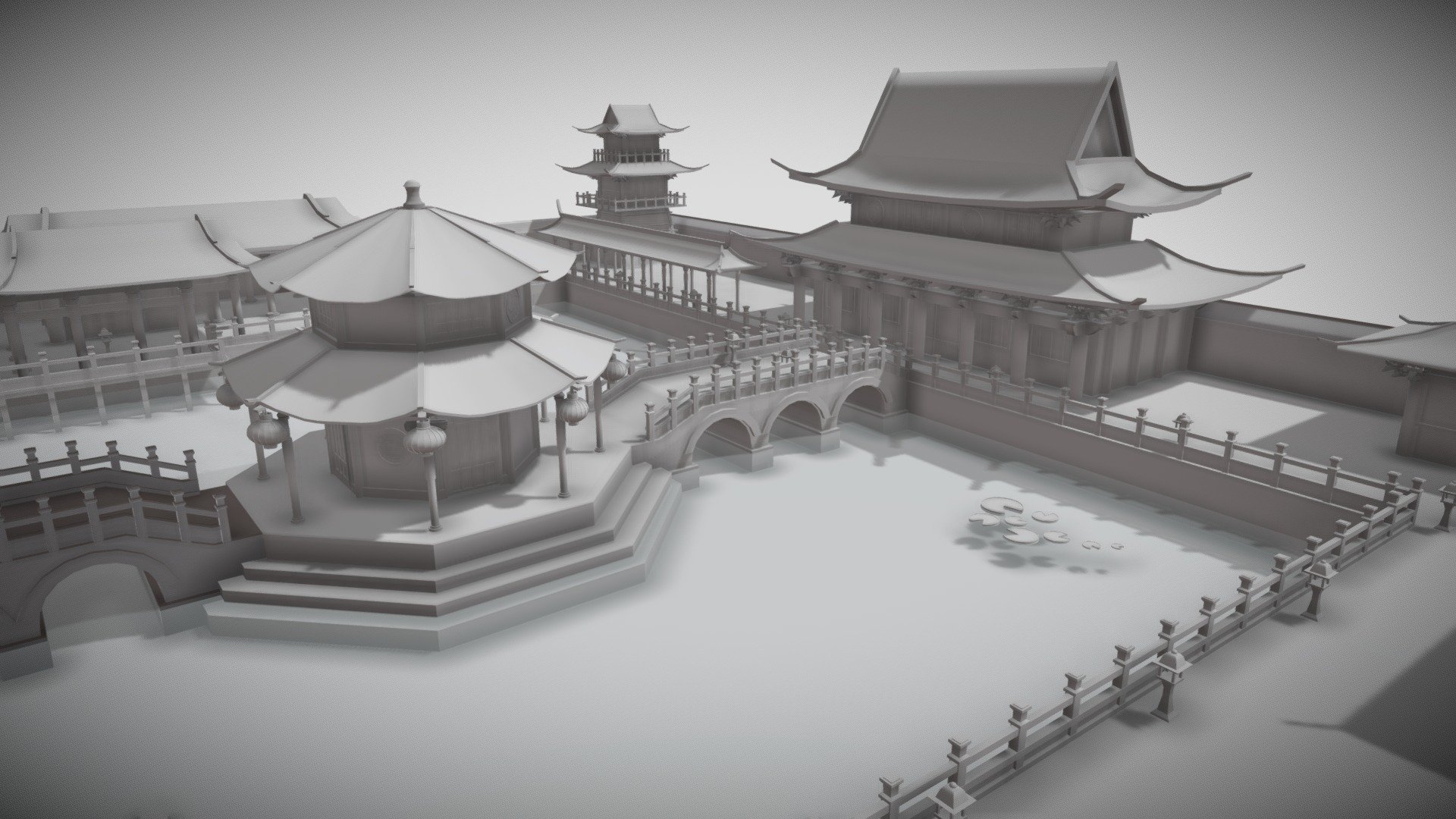 Chinese Tang Palace - 3D model by Sov_ [f09fa11] - Sketchfab