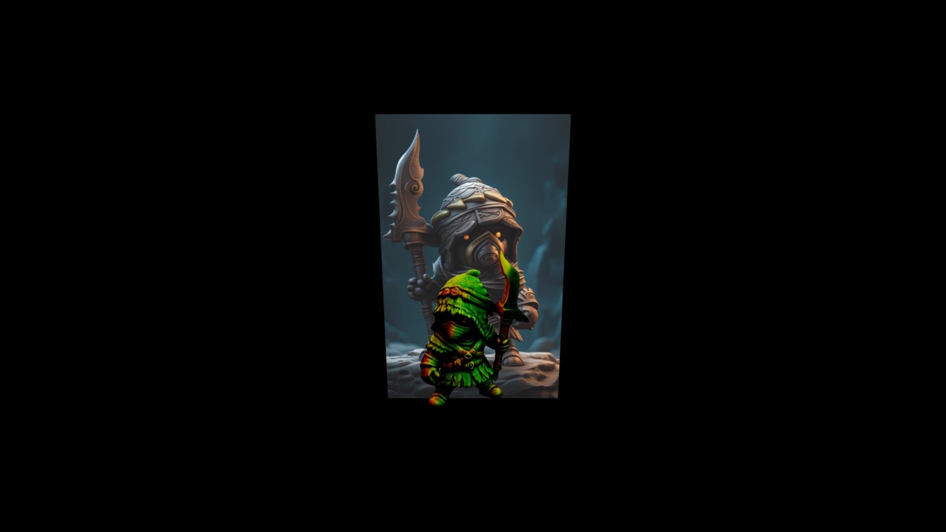 "Chibi Warrior with Sword and Armor" A small - Download Free 3D model ...