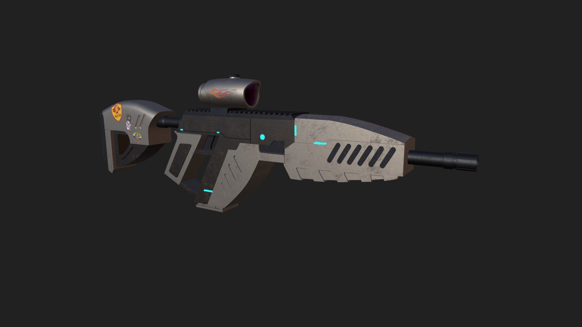 future gun 2 - 3D model by vivek05 [f0a1e07] - Sketchfab