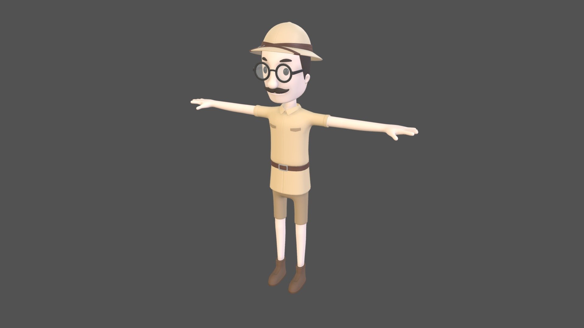 Cartoon Man023- Safari Man - Buy Royalty Free 3D model by bariacg ...