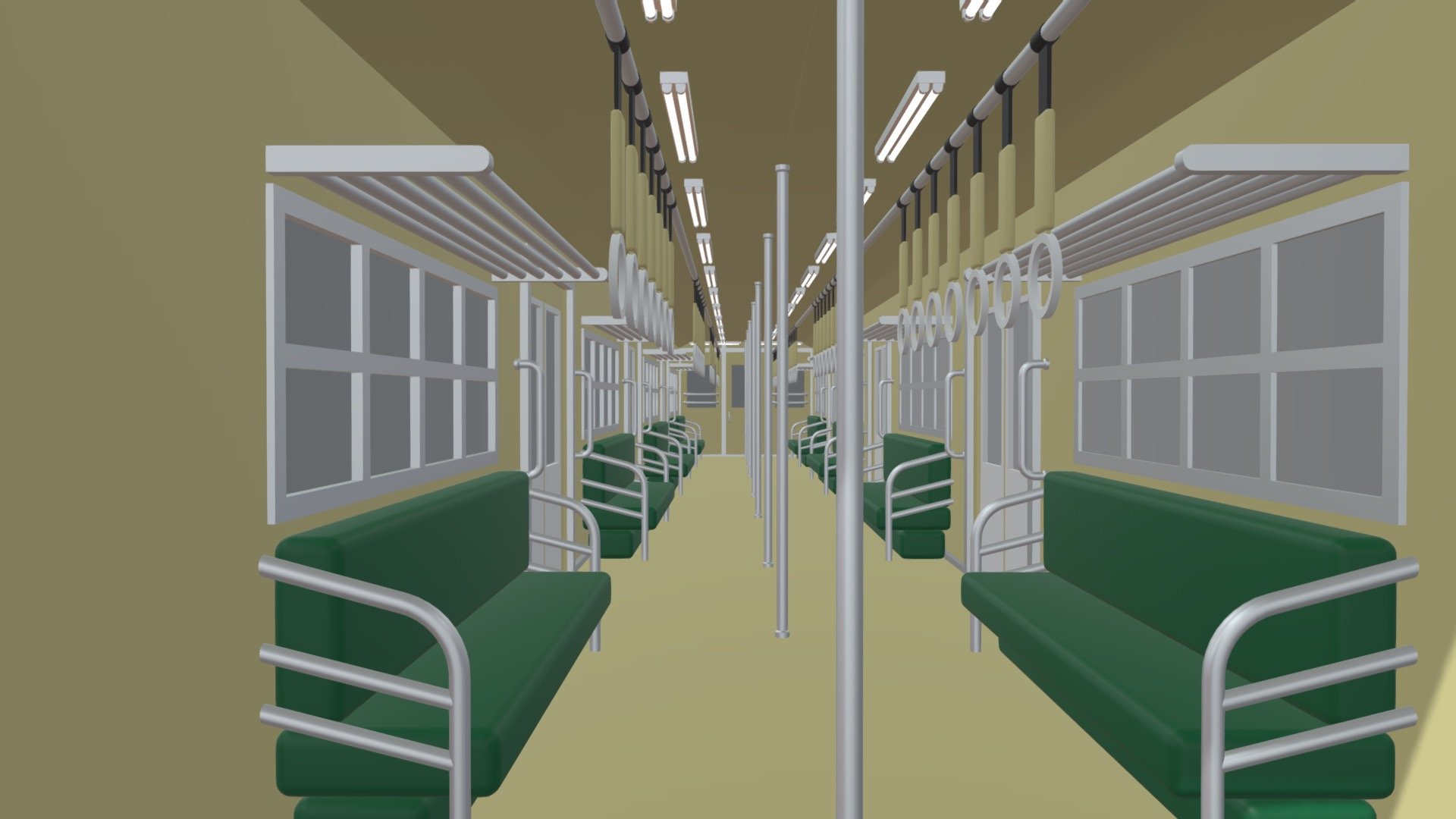 Cartoon Subway Metro Interior - Buy Royalty Free 3D model by Philip ...