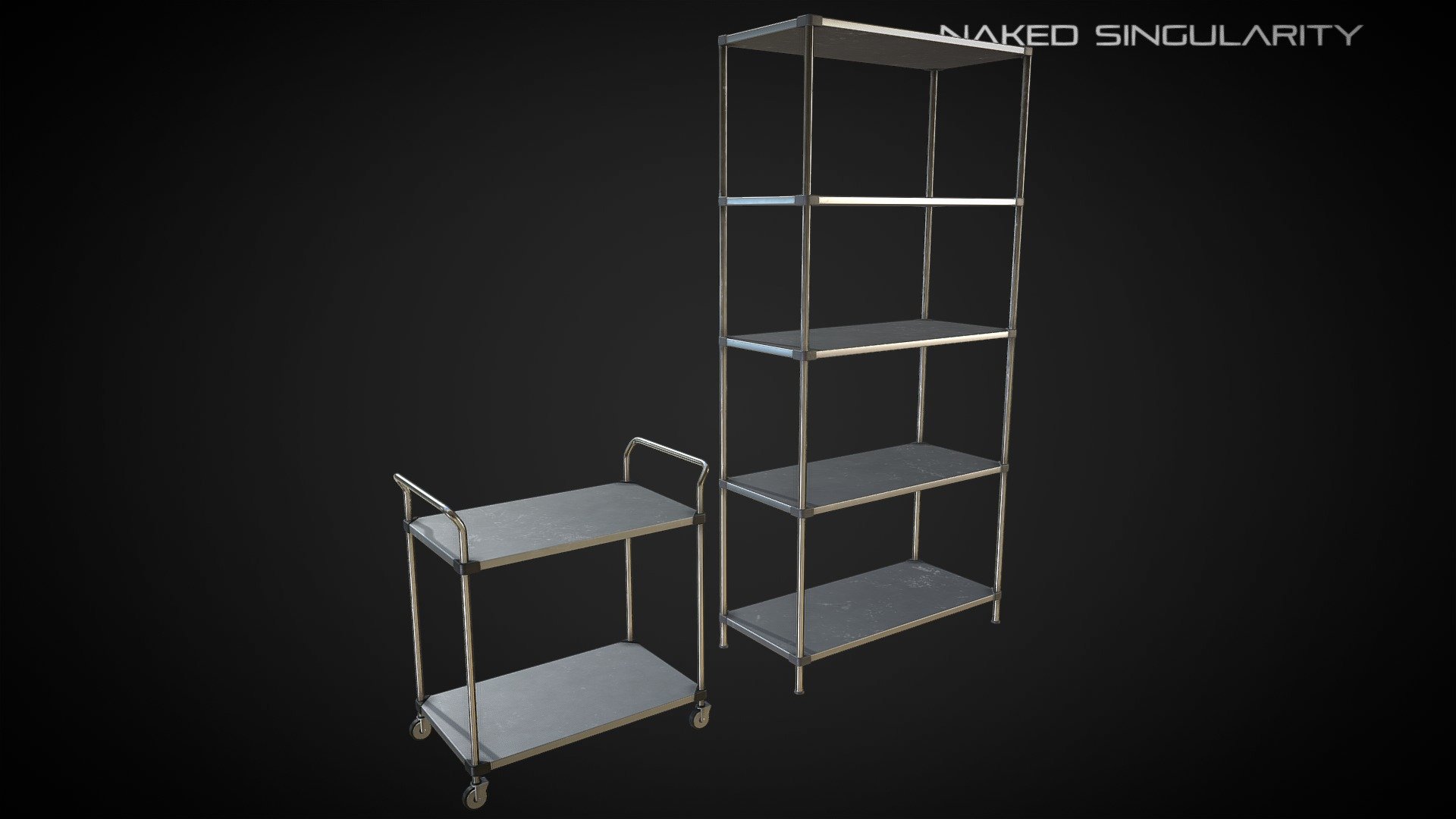 Lab Shelf & Utility Cart | Virus Laboratory - Download Free 3D model by Naked Singularity Studio ...