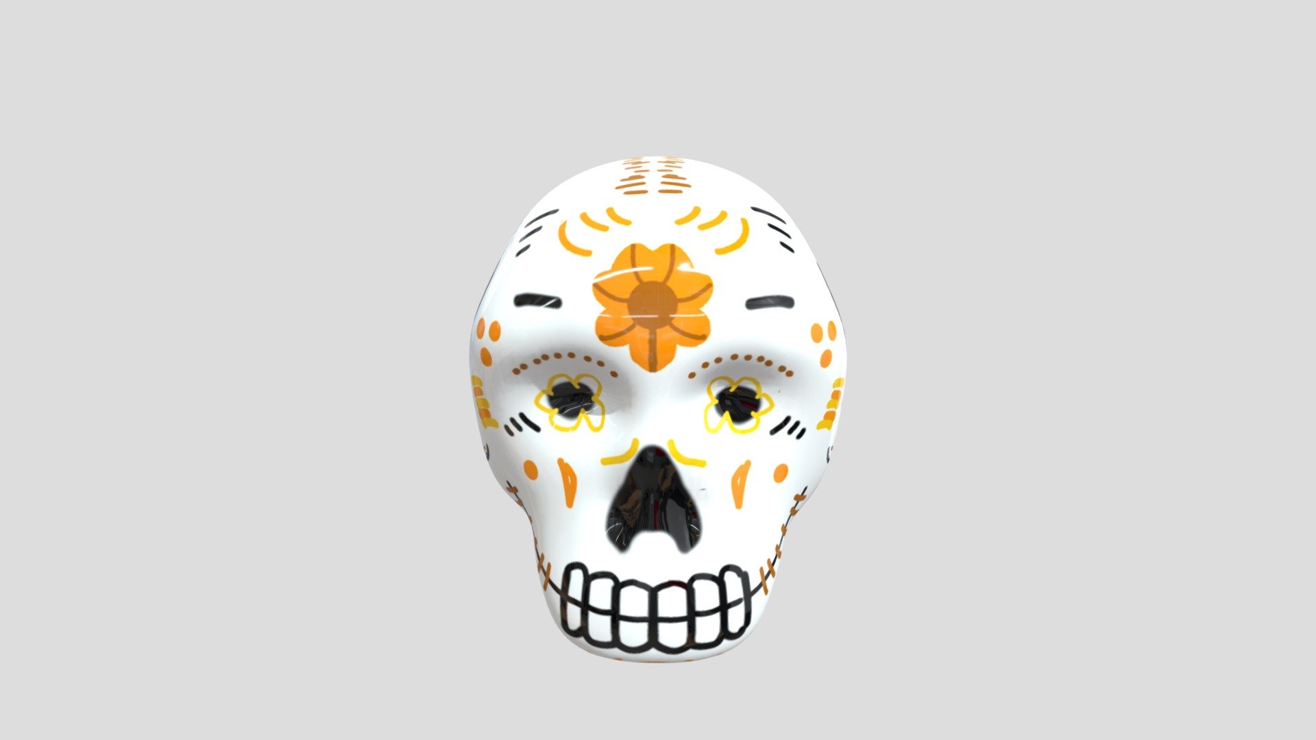 Day of the dead skull model - 3D model by 16calford [f0a8e21] - Sketchfab