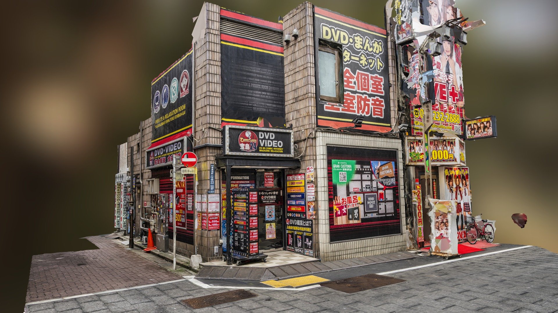 Japanese DVD store corner scan - Buy Royalty Free 3D model by Miguel ...