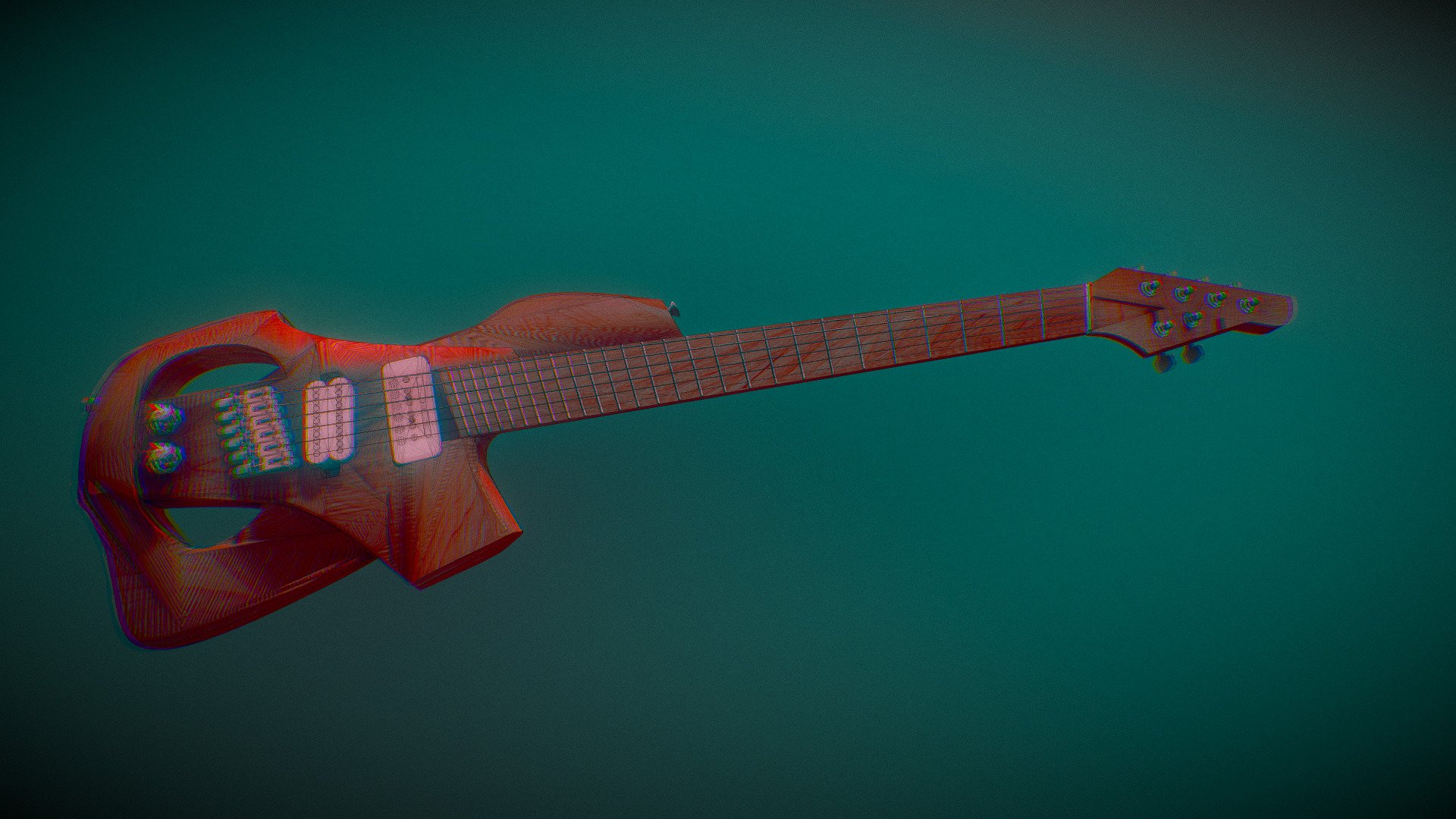 Marabunta 6 String Multiscale Guitar - 3D model by praxism [f0aa7cb ...