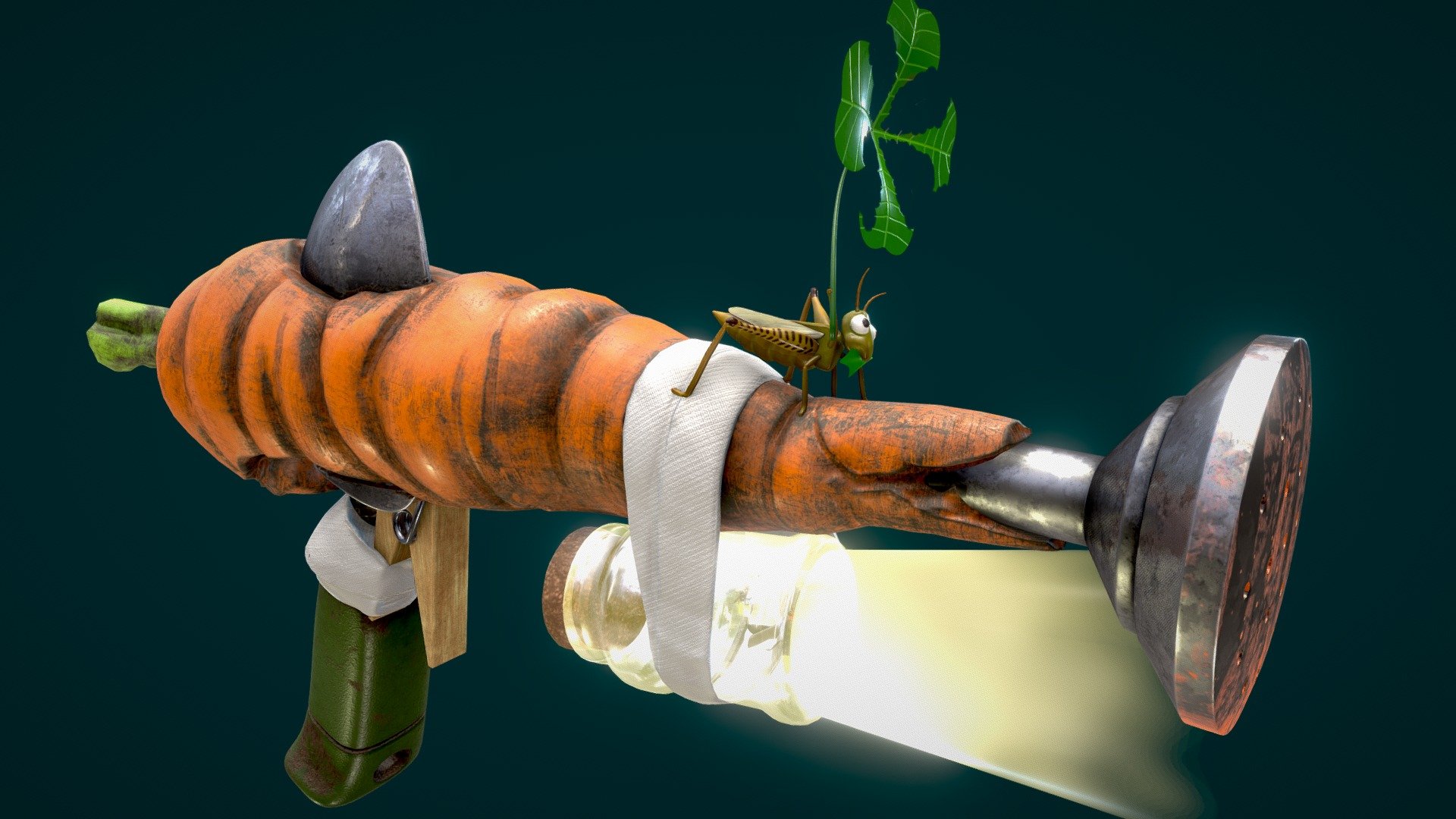 Carrot gun - 3D model by yurixion [f0ab298] - Sketchfab