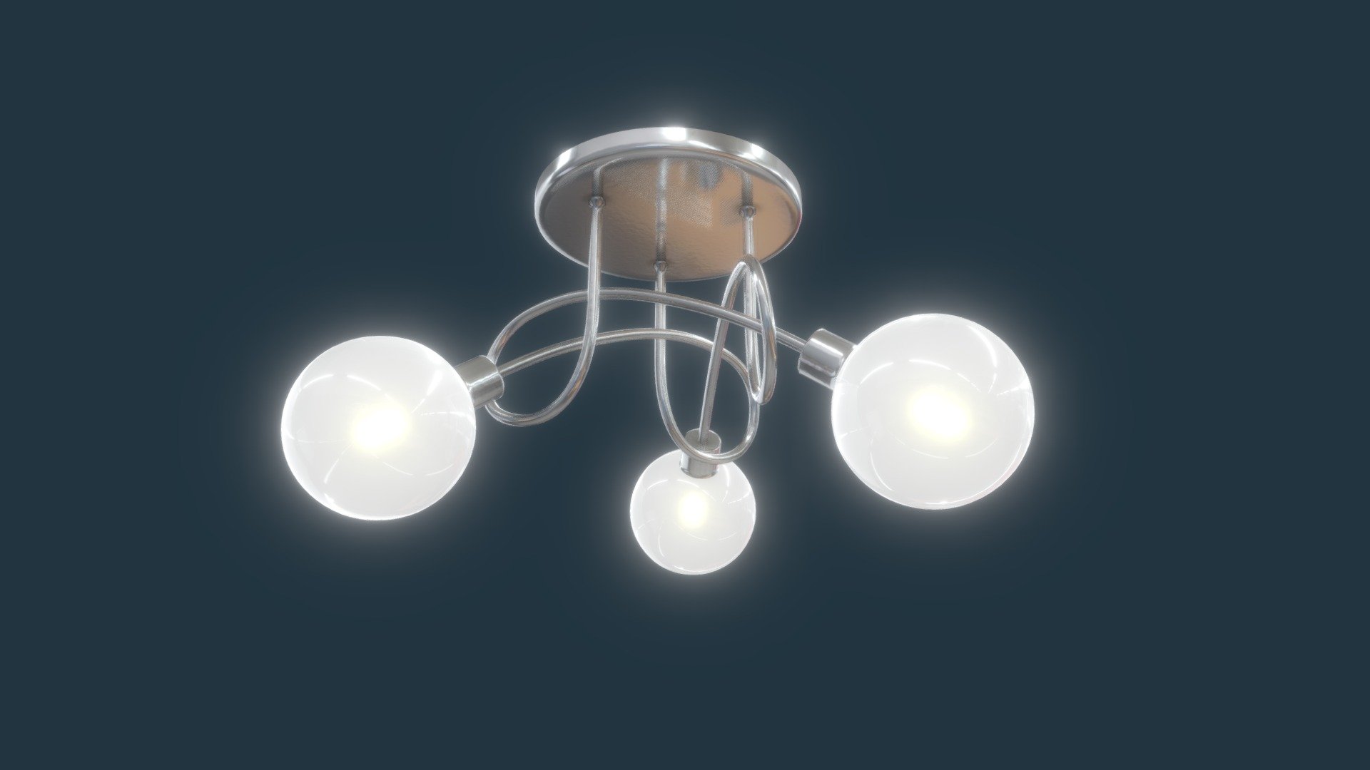 Stylised Three Bulb Lamp - Buy Royalty Free 3D model by Palindrome ...