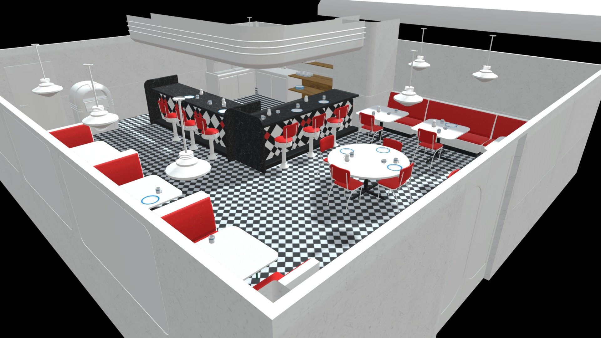 Diner_Texture_Test - 3D model by Hamza_Makda73 [f0abfd2] - Sketchfab