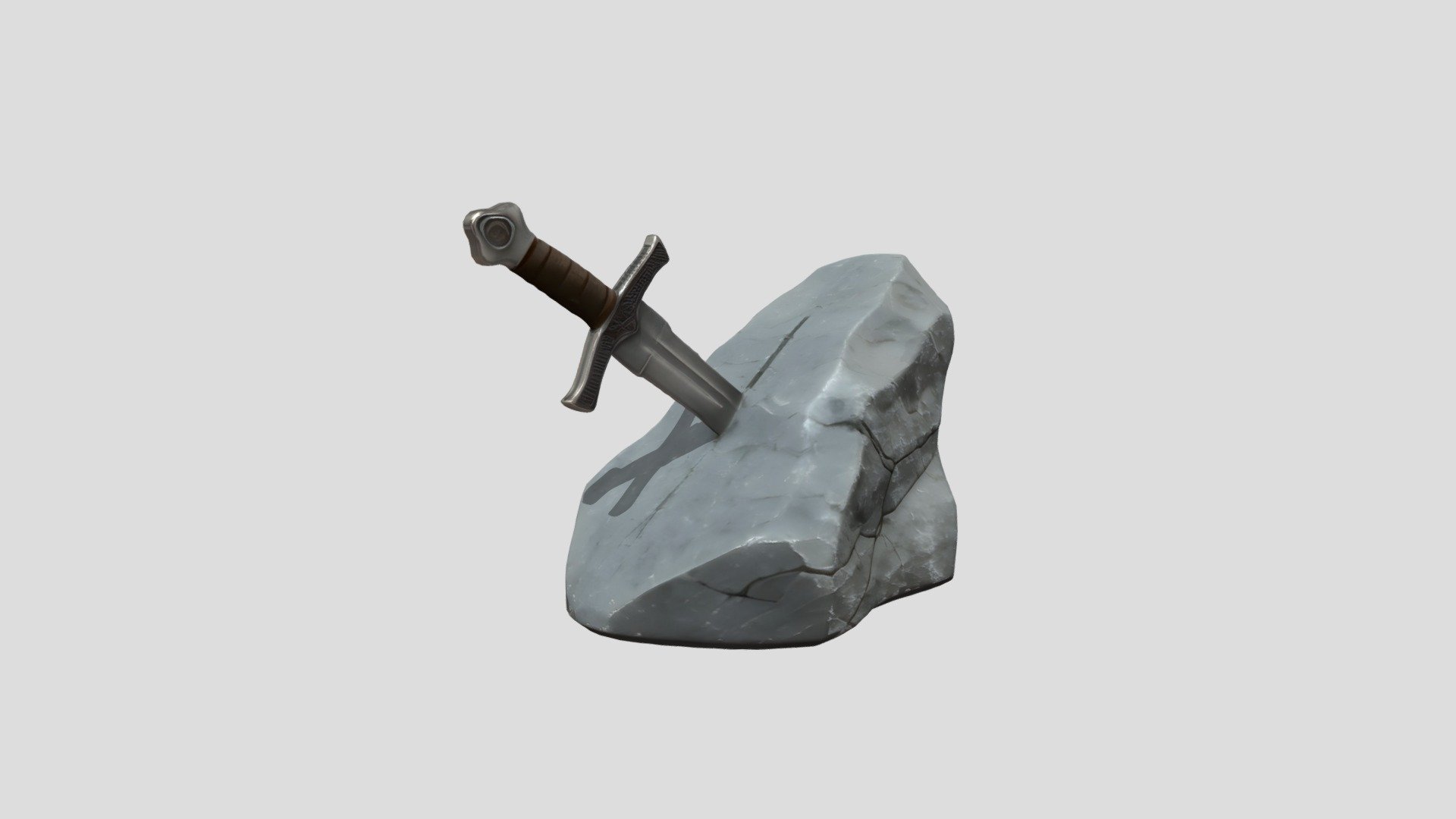 Sword Embedded in a Stone - Download Free 3D model by G-Box (@gabszf ...