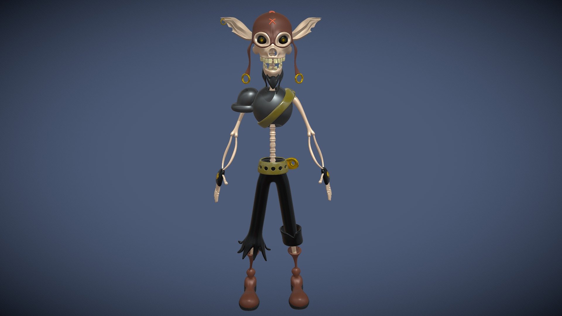 JomJom, the Eerily Dapper Skeleton - Download Free 3D model by BenAissa ...