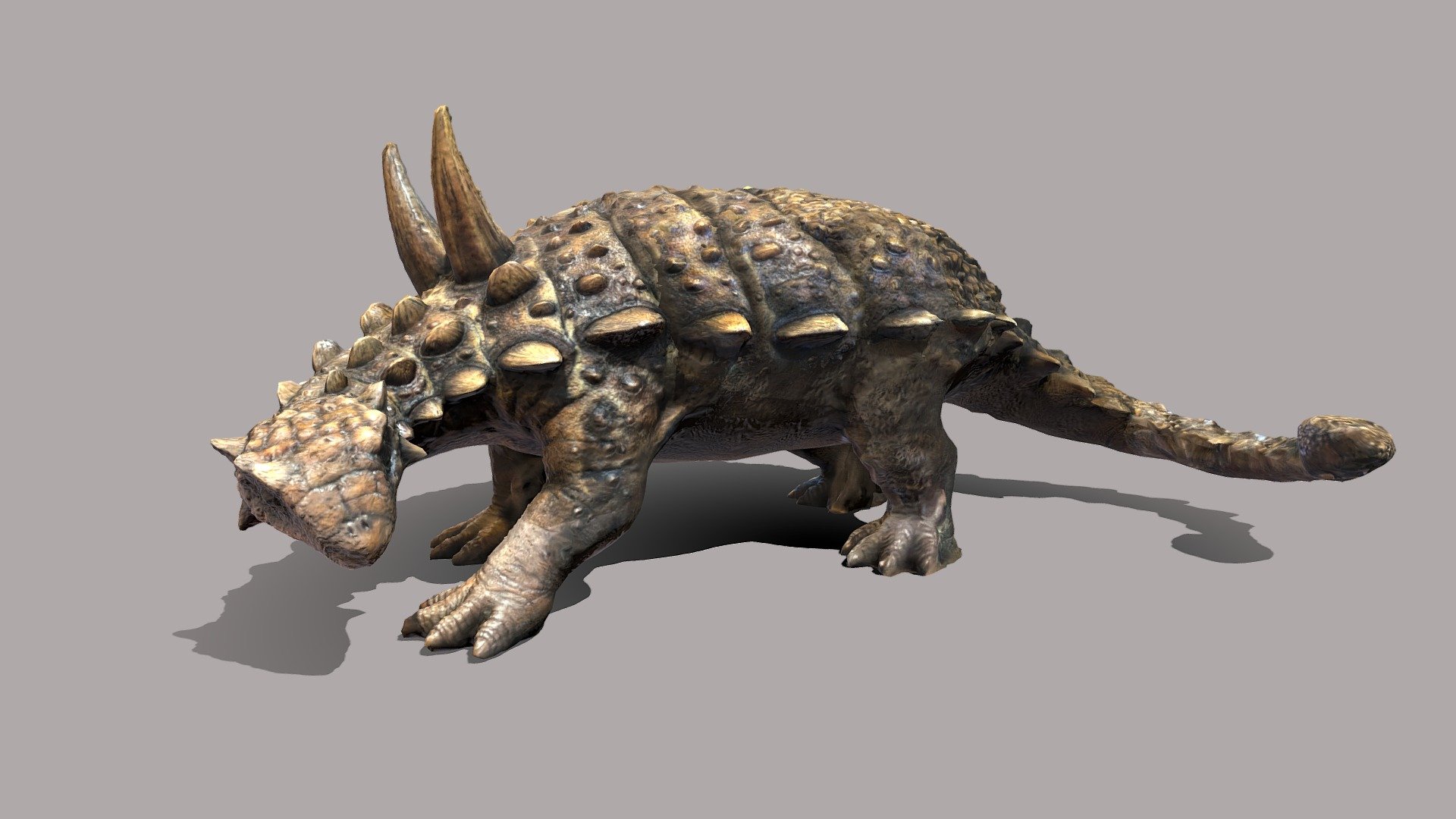 Ankylosaur Sculpture - 3D model by Vic DeLeon (@h3dude) [f0b9cf3 ...