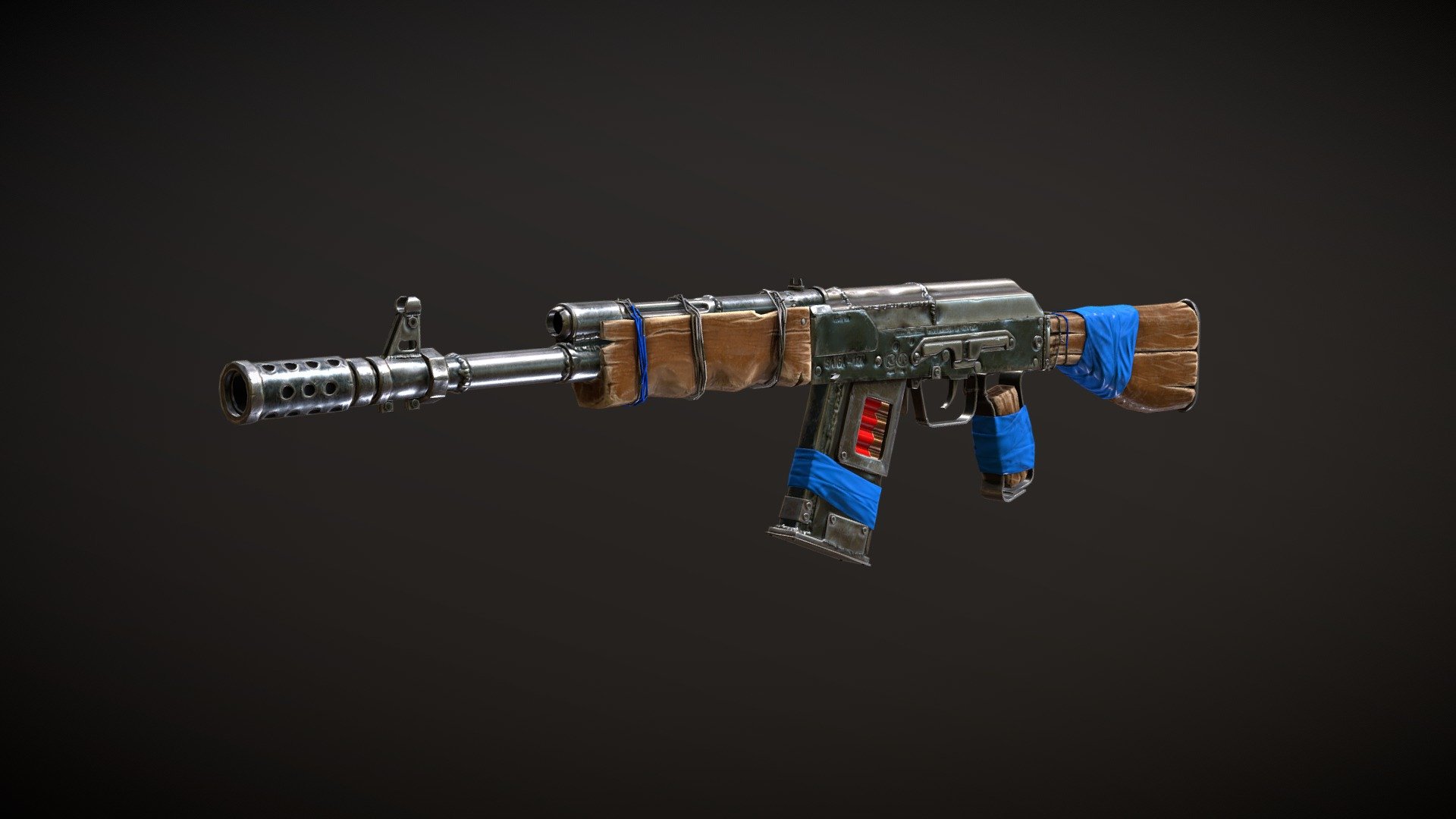 Post-Apocalyptic Saiga-12k - 3D model by LieErr (@jumprussia) [f0ba1d3 ...