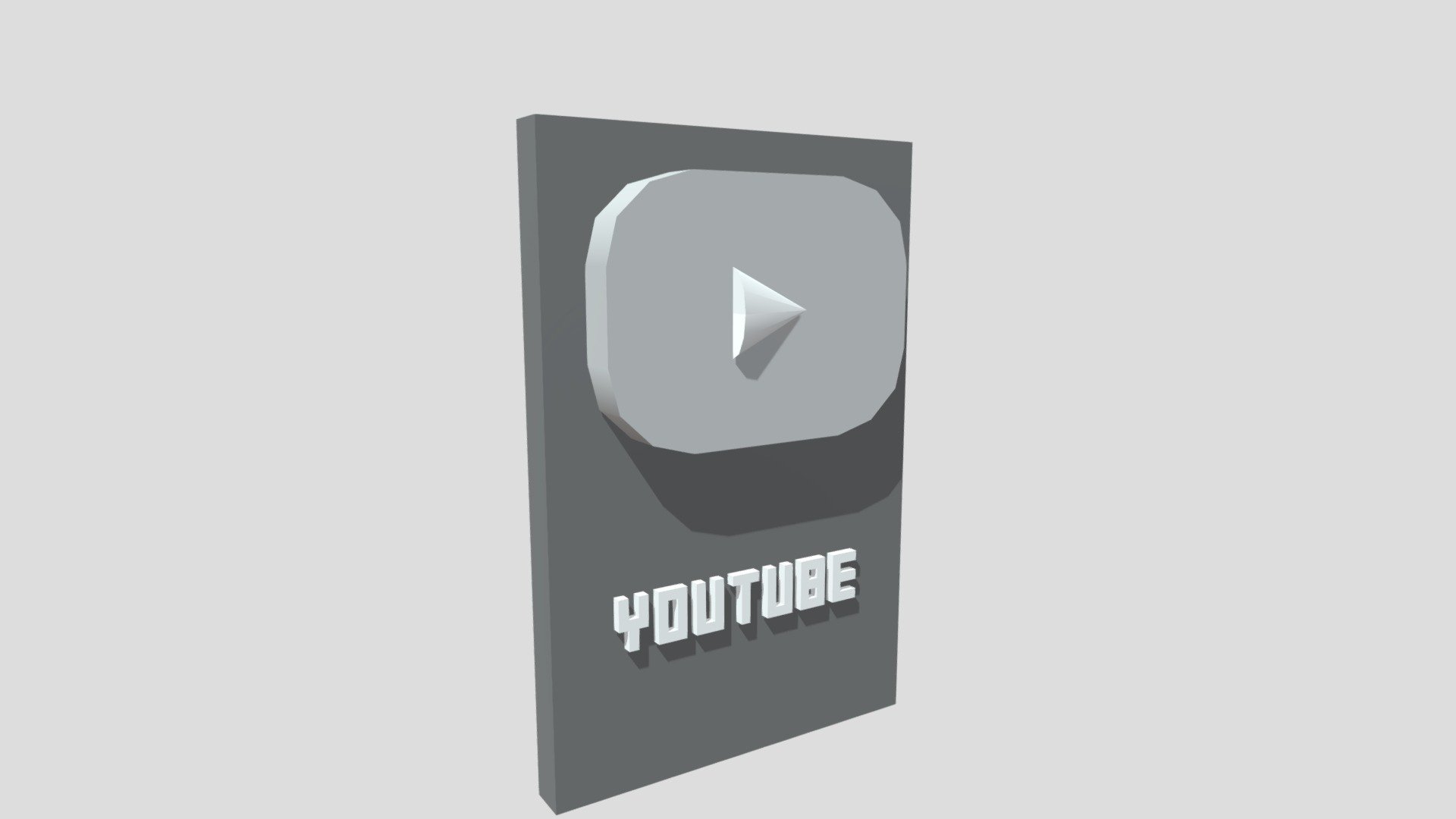 You Tube Playbutton - Download Free 3D model by AVIJAY (@nsadani786) [f0ba911] - Sketchfab