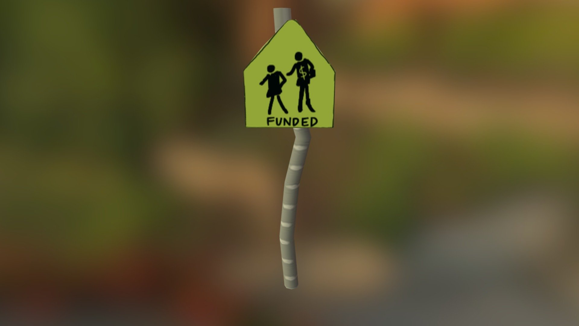 School Sign Cartoon - 3D model by dylan86 [f0bb71f] - Sketchfab