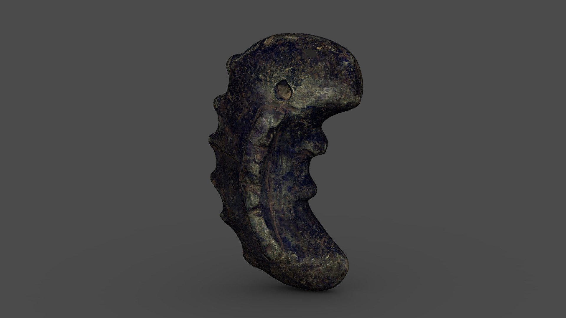 子持勾玉 Comma-shaped bead with smaller beads - 3D model by 栃木県埋蔵文化財センター ...