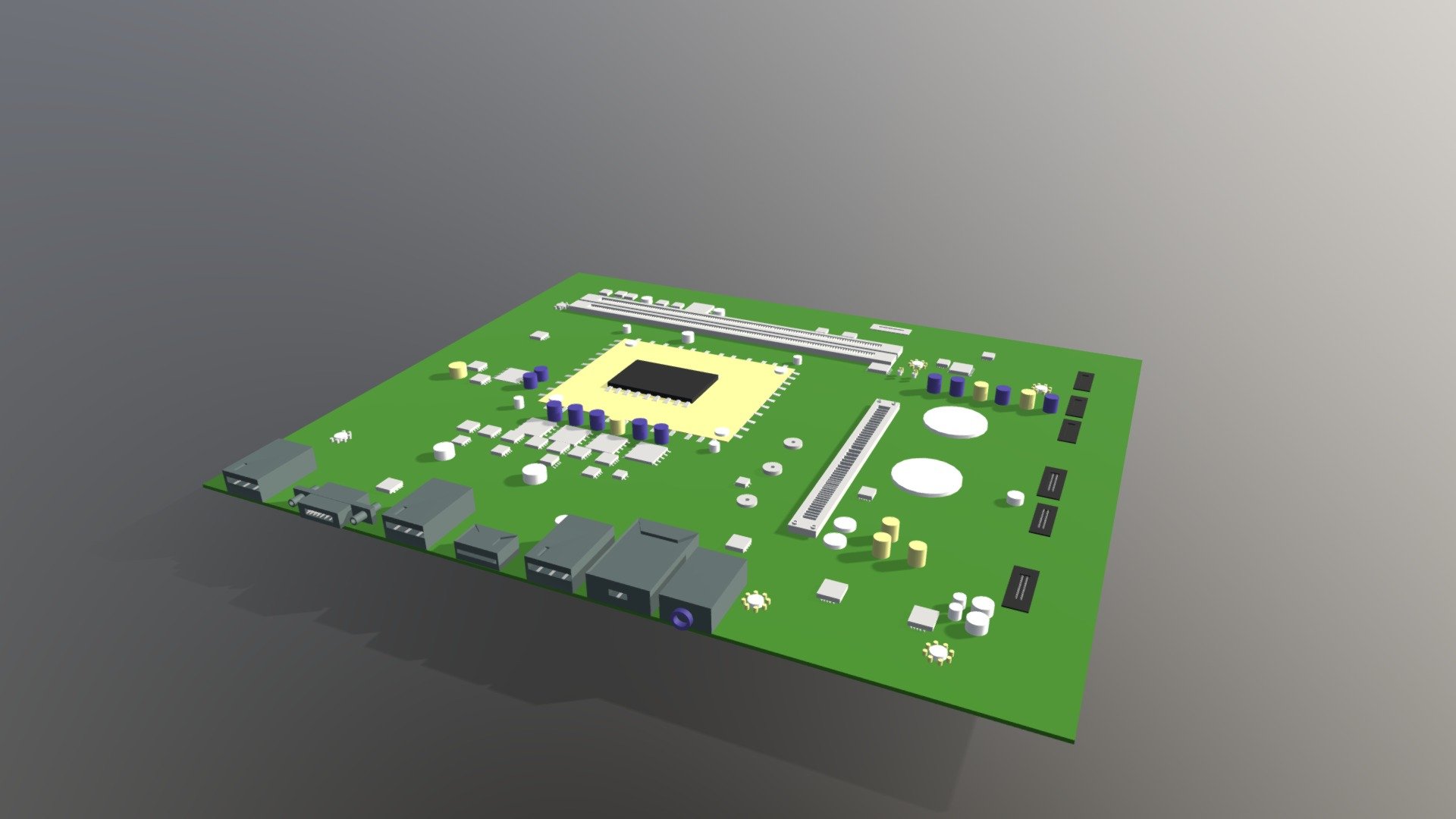 Old motherboard - 3D model by rafaelserralheiro [f0bd00c] - Sketchfab