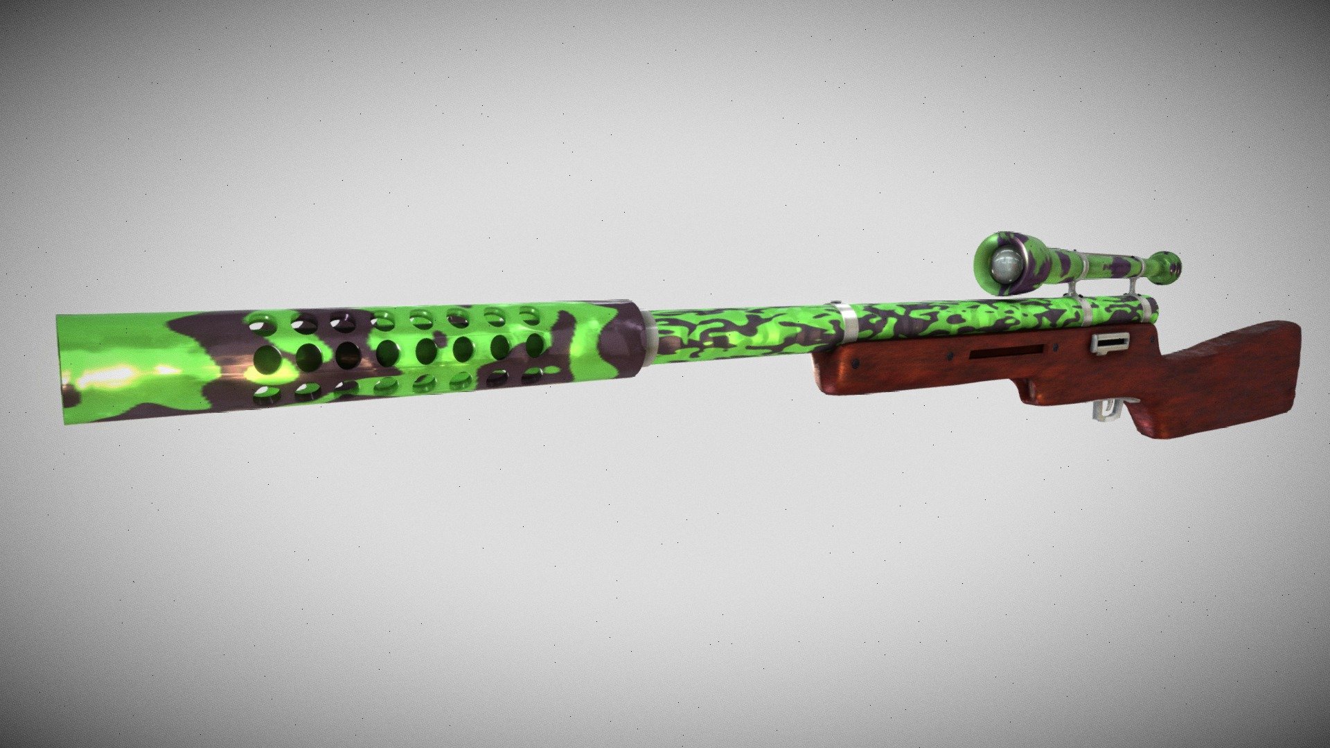 Sniper Old Green - 3D model by Leyard (@vrrdesign) [f0bda58] - Sketchfab