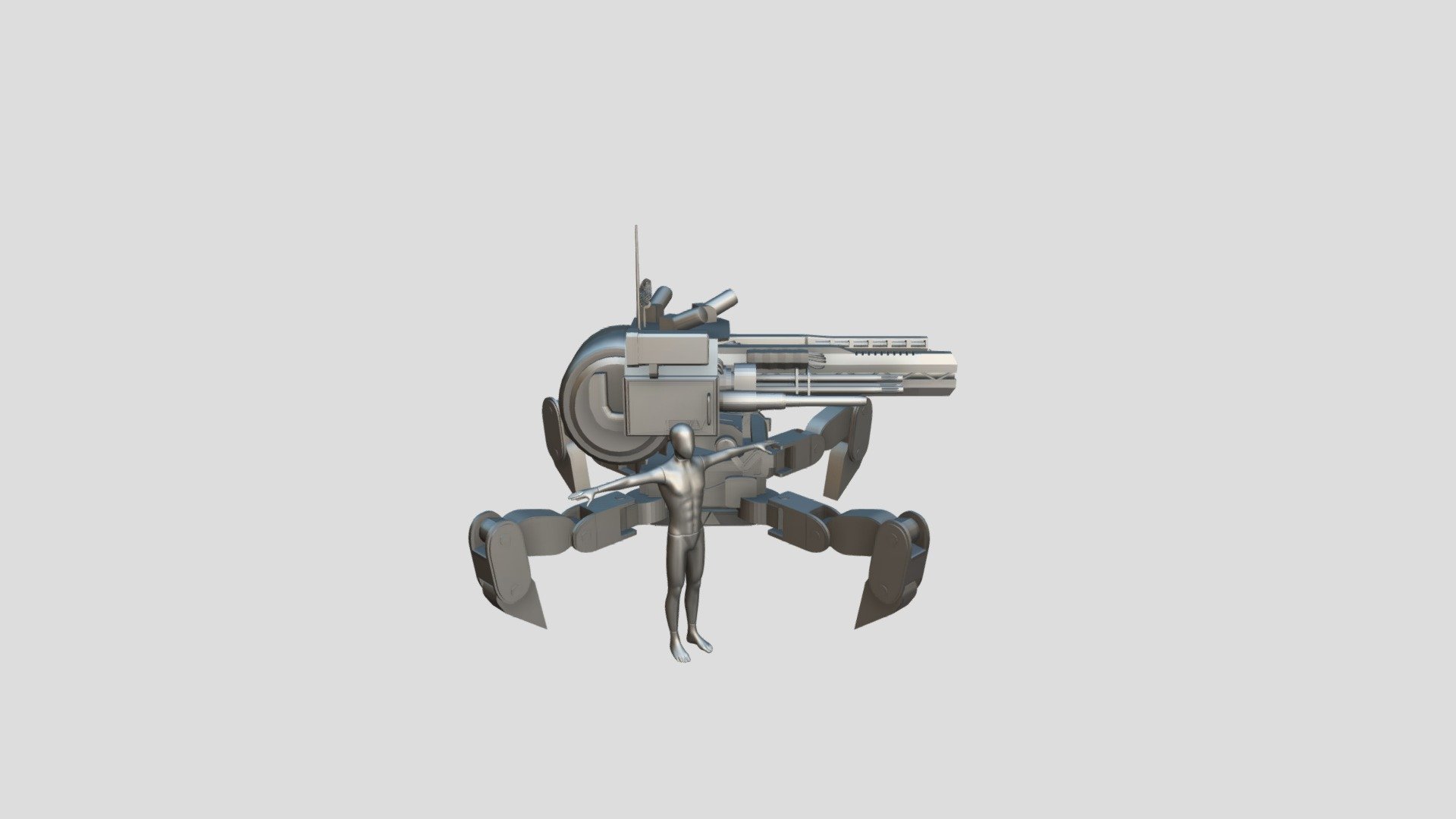 SPIDER WITH GUNS - 3D model by Lounge6 [f0c11bc] - Sketchfab