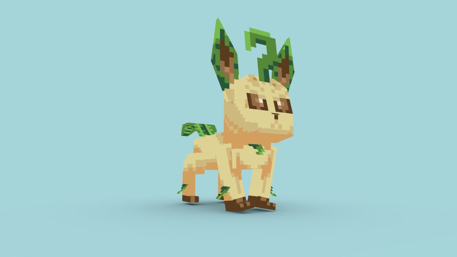 Low-Poly Leafeon - 3D model by Garrett W.D. (@gwd_art) [f0c3388 ...