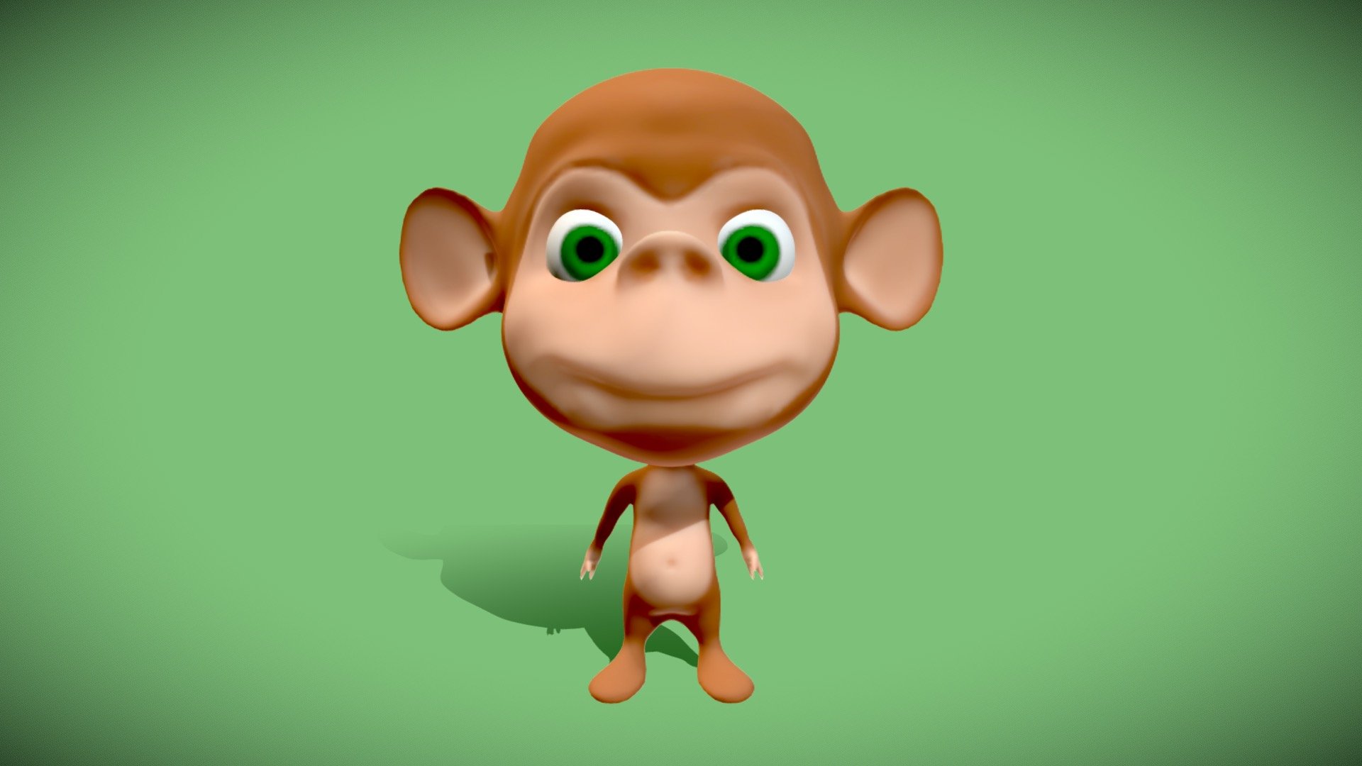 Monkey Child - UV - Texture - Buy Royalty Free 3D model by Theo ...