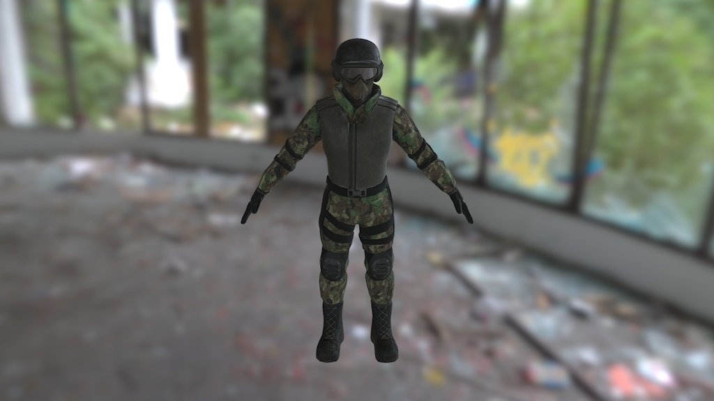 Basic Soldier - 3D model by Edward Rosen (@Hex_Insanity) [f0c973b ...