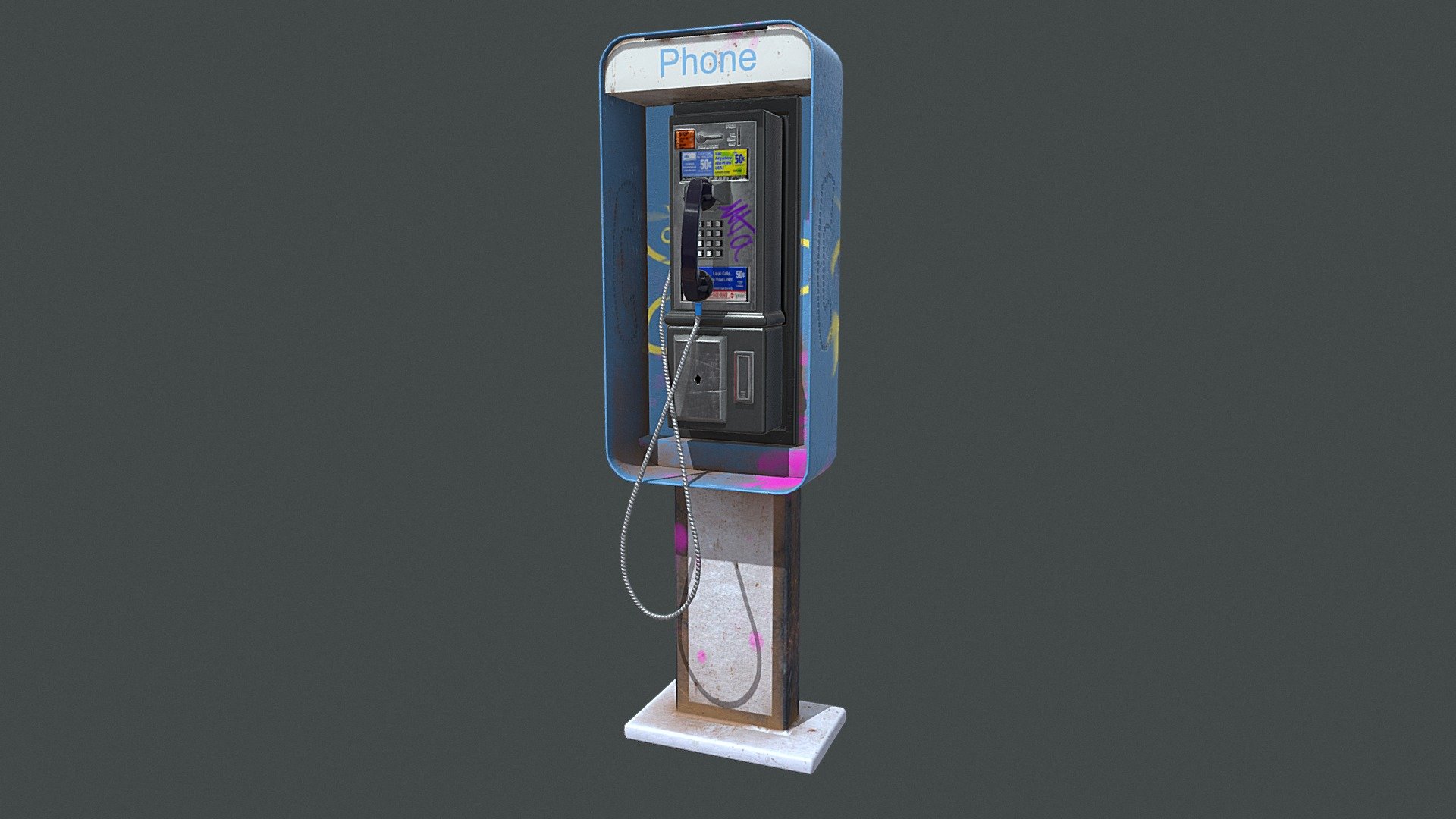 Old Payphone - 3D model by Tanela [f0cb564] - Sketchfab