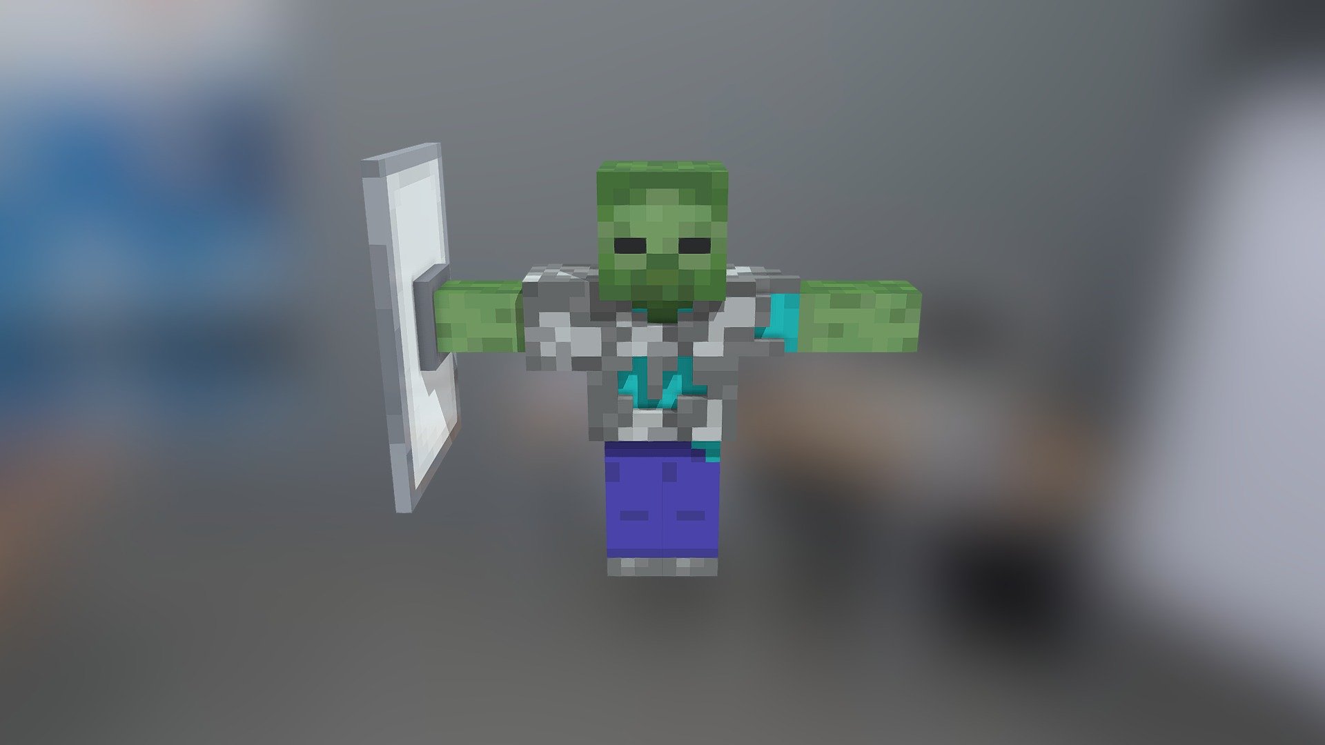Cobblestone Armor, Shield Zombie - 3D model by snocthehead [f0cd5c0 ...