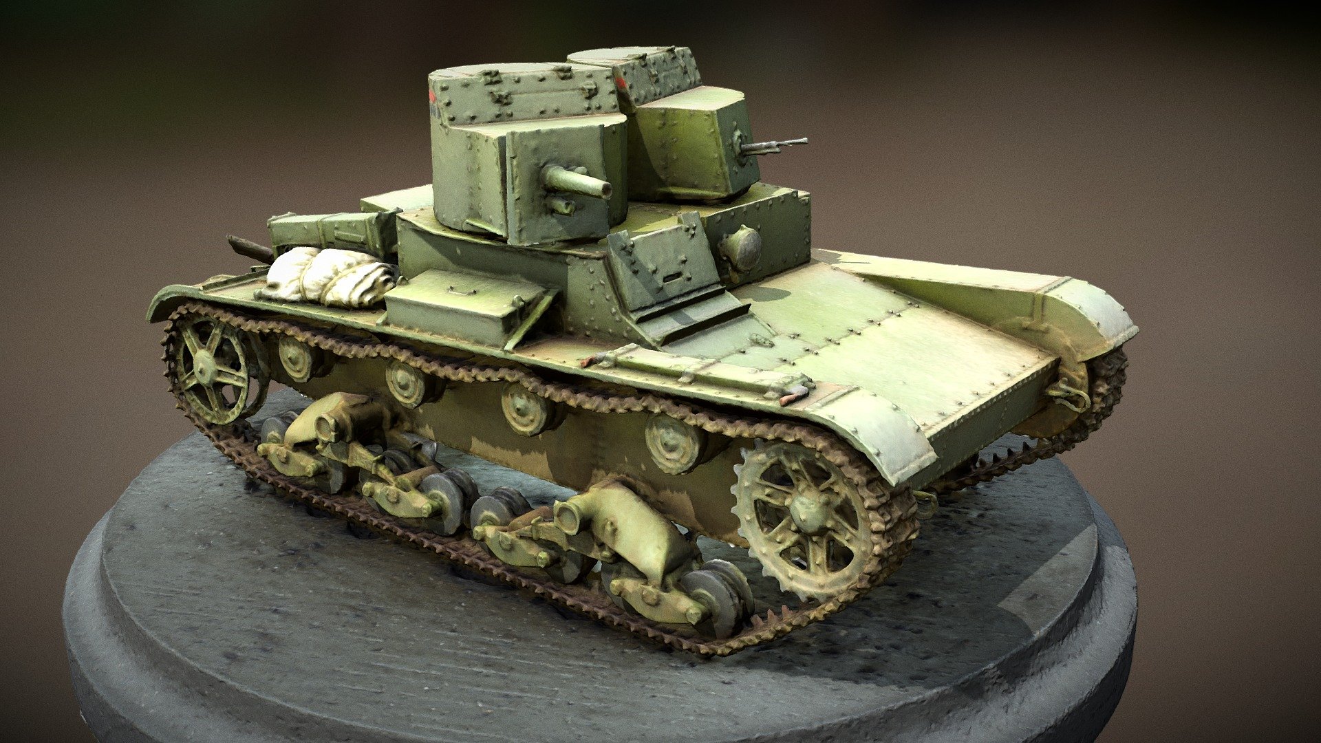 T26 tank with 2 turrets (high res) - 3D model by AMAC35 [f0d02a6 ...