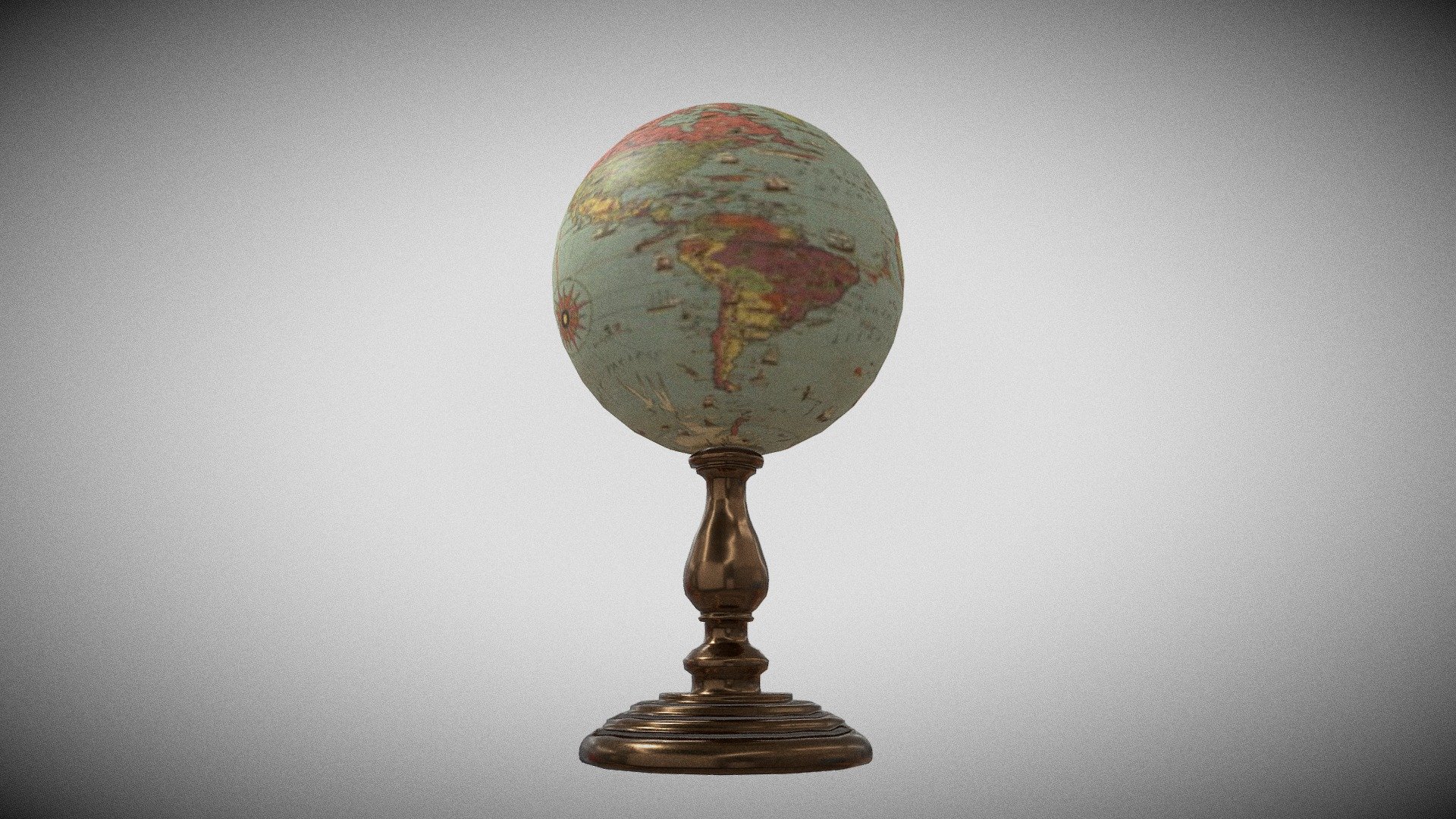 Earth globe vintage - Download Free 3D model by Lucas_Bartolomeo ...