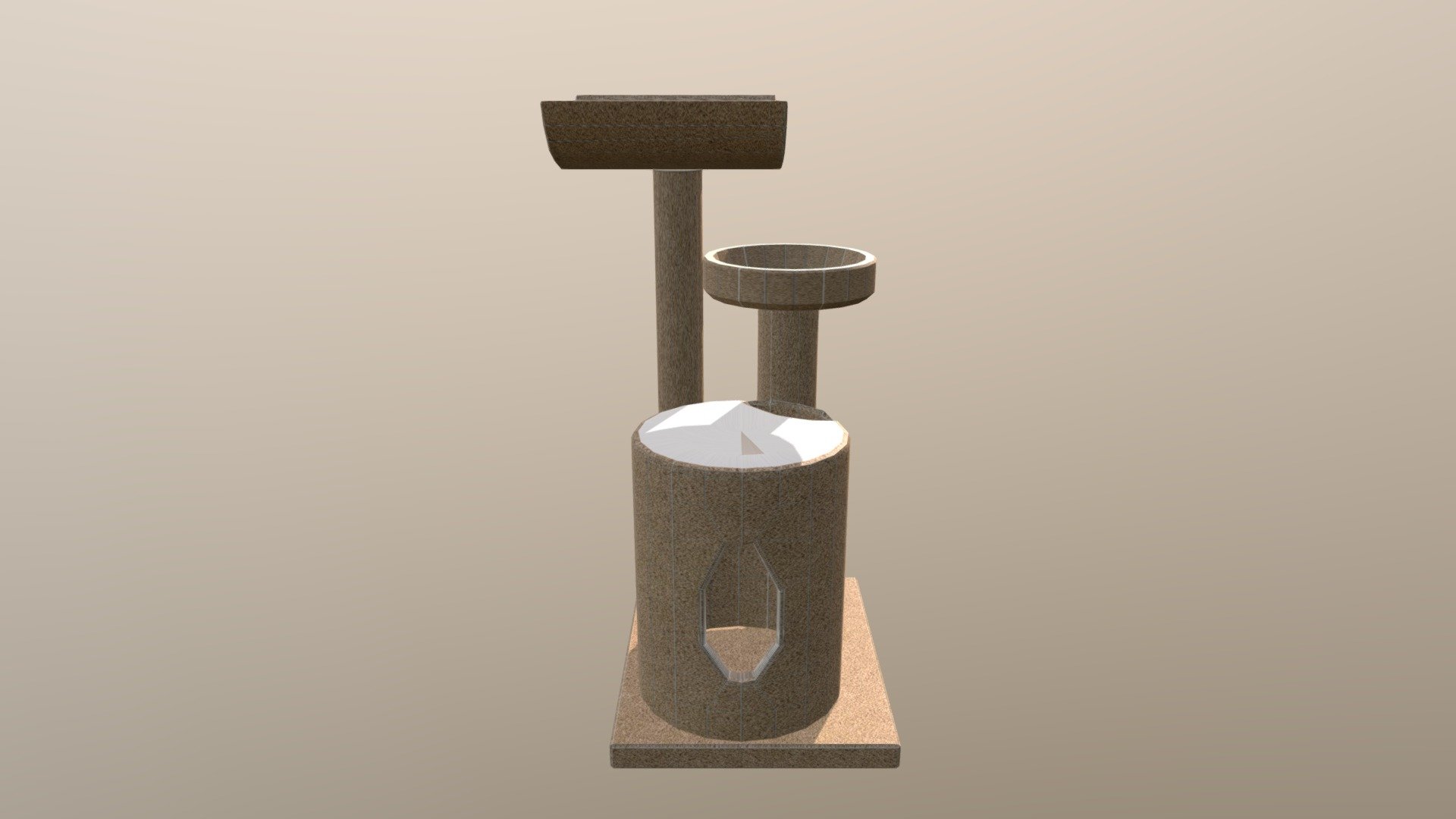 Cat Tower Textured - 3D model by dnrimart [f0d26e7] - Sketchfab
