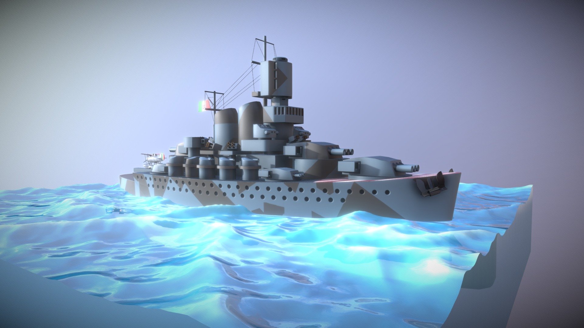 Chibi Warship Roma and IMAM Ro. 43 - 3D model by Martin (@radiobjoernen ...