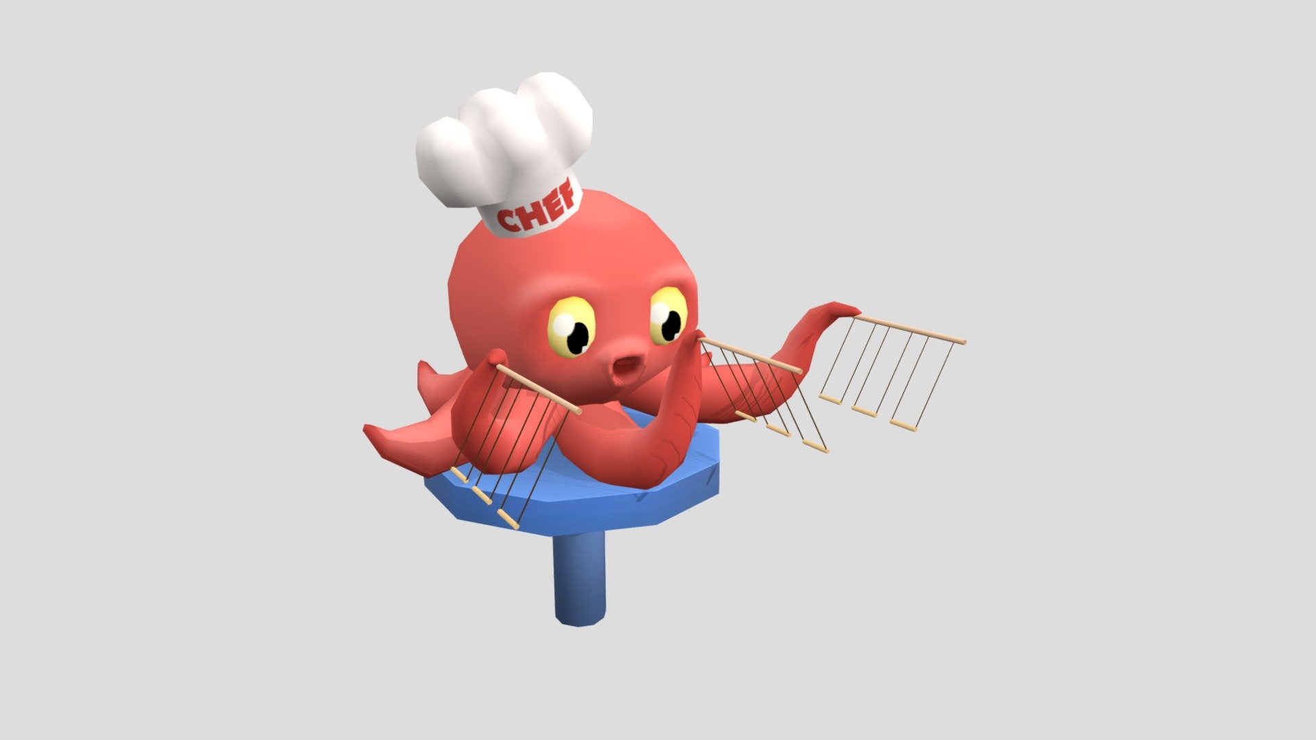 Octopus Chef - 3D model by night_elf [f0d6f17] - Sketchfab