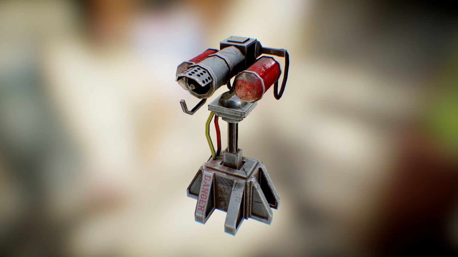 Low Poly Flame Turret Top - 3D model by Sinister Games (@sinistergames ...