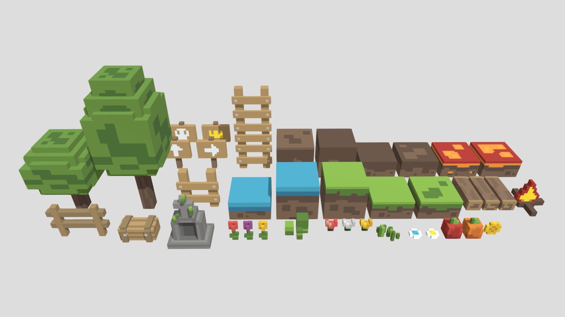 Voxel Level Blocks Set - Buy Royalty Free 3D model by COVE989 [f0d93ea ...